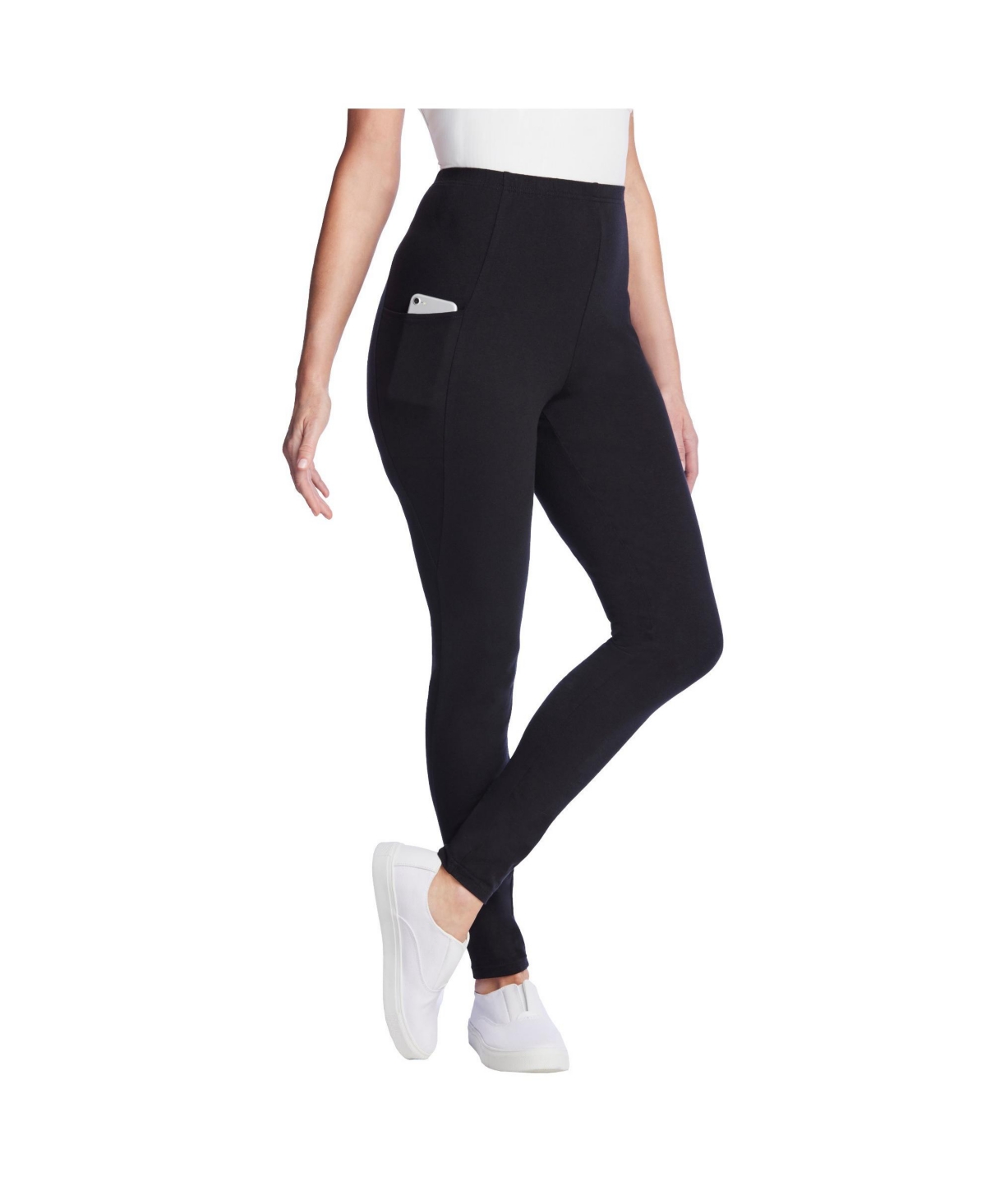 Click here for Woman Within Womens Within Tall Stretch-Cotton Kni... prices