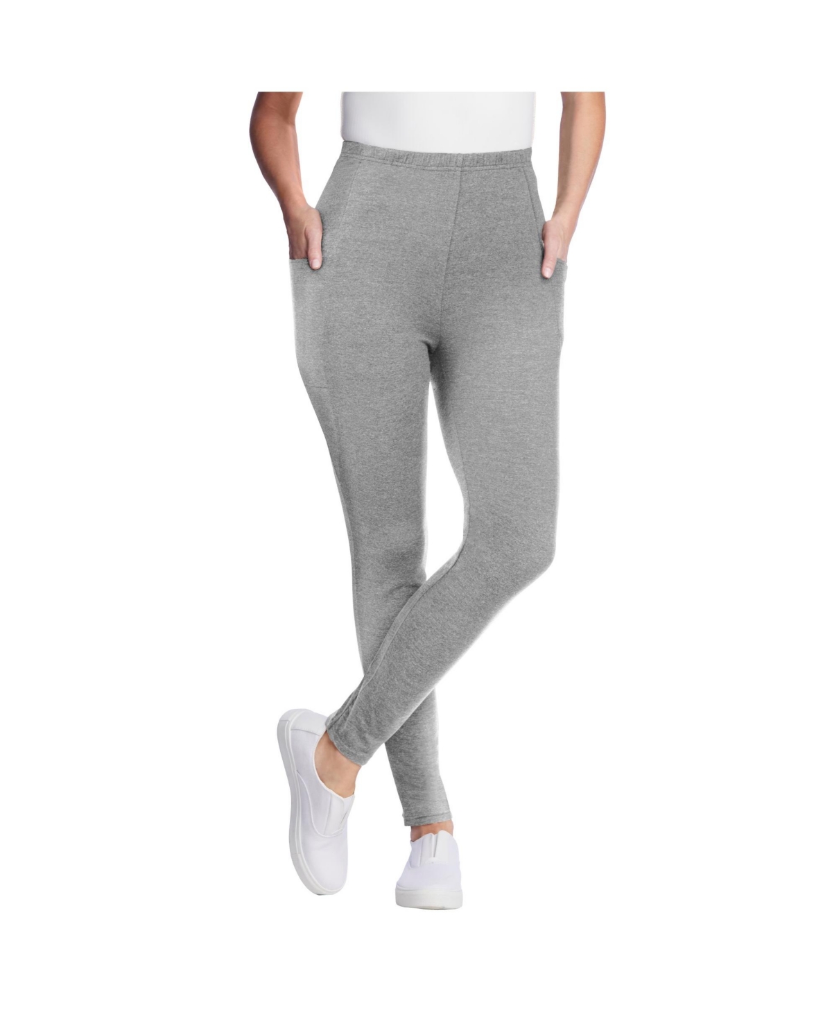 Click here for Woman Within Plus Size Within Stretch-Cotton Knit... prices
