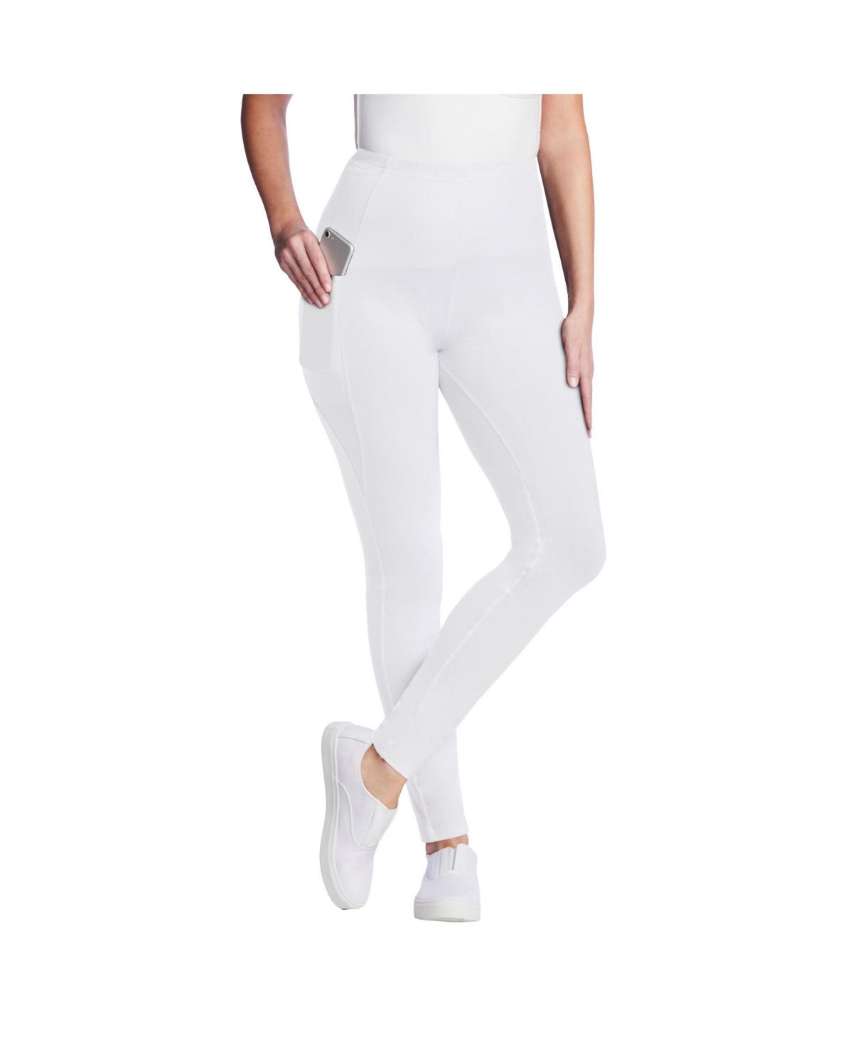 Click here for Woman Within Womens Within Tall Stretch-Cotton Kni... prices