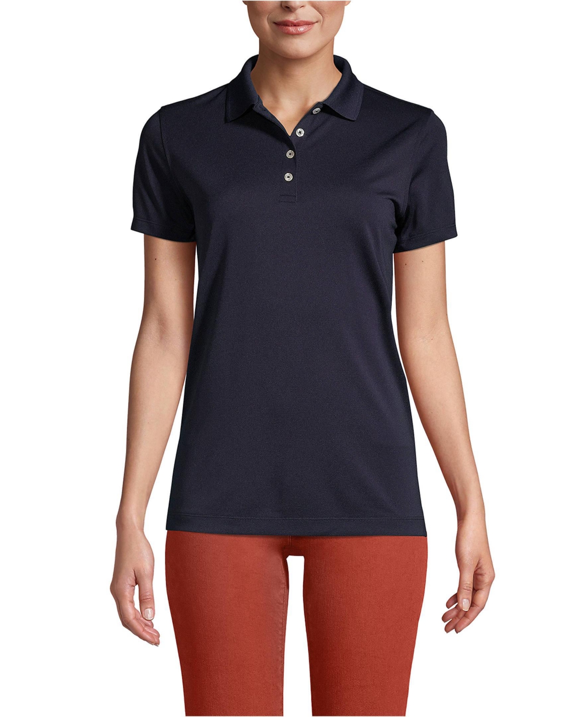 Click here for Lands End Womens Short Sleeve Polyester Polo Shirt... prices