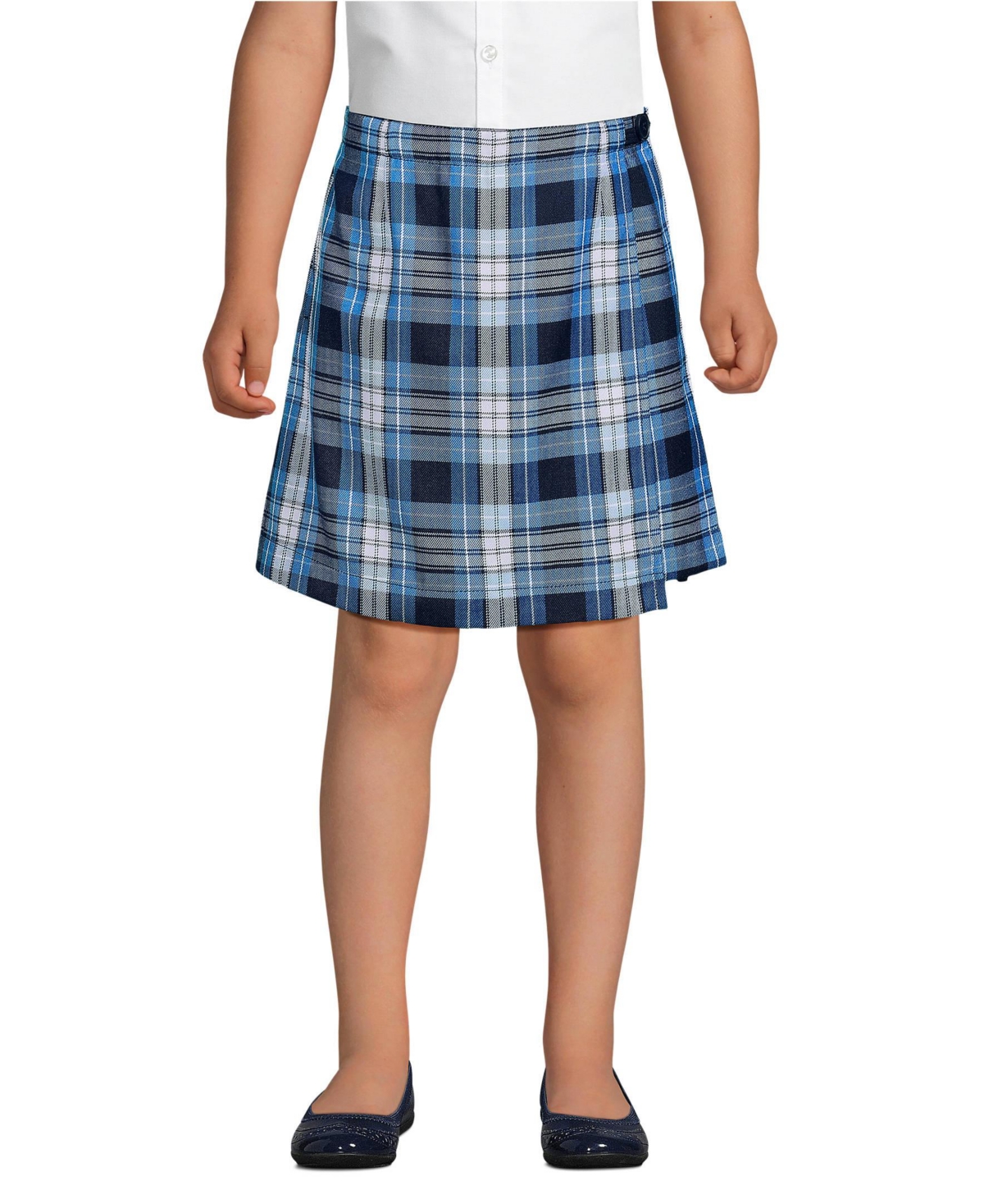 Click here for Lands End Big Girls School Uniform Plaid A Line Ta... prices