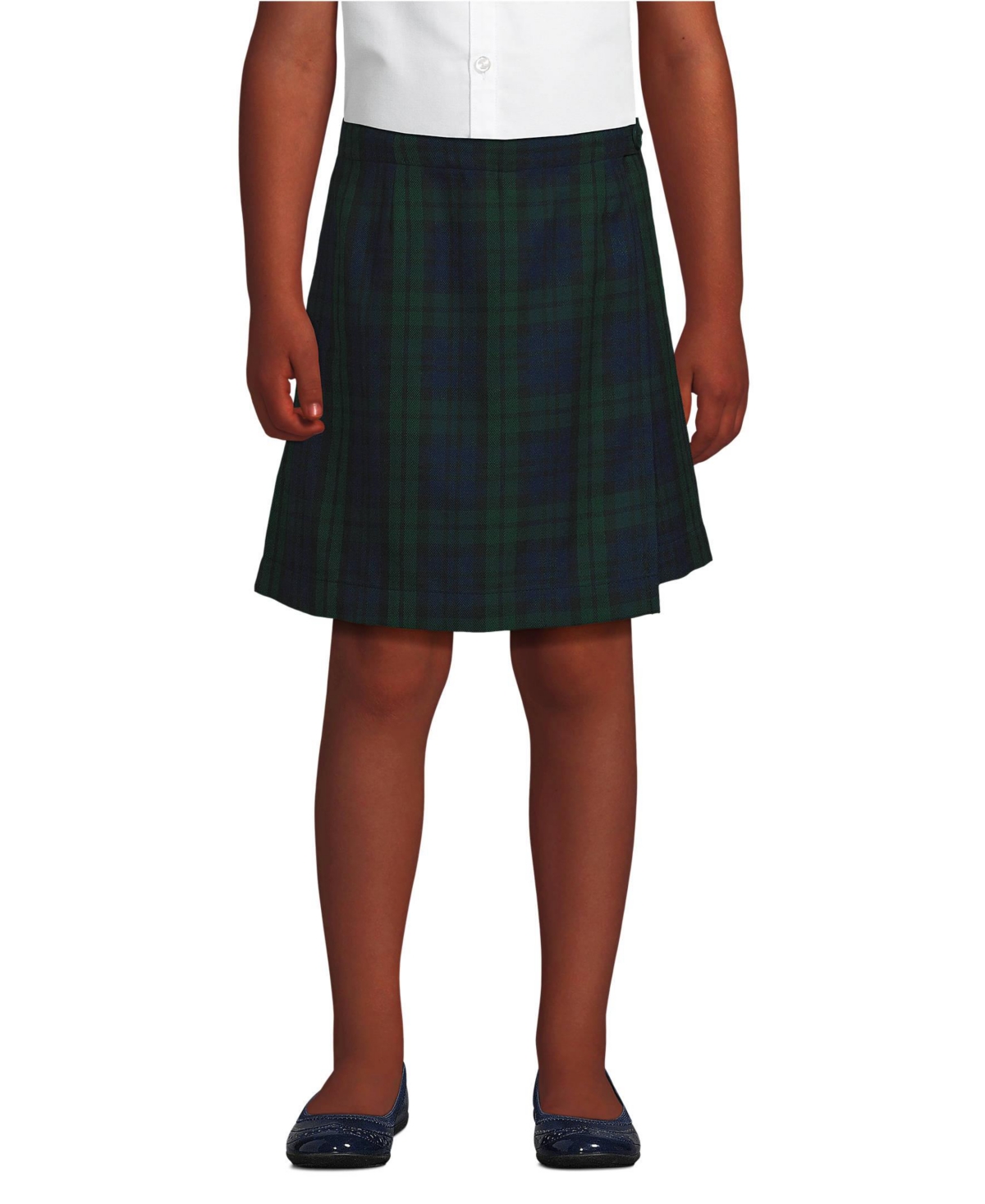 Click here for Lands End Big Girls School Uniform Plaid A Line Ta... prices