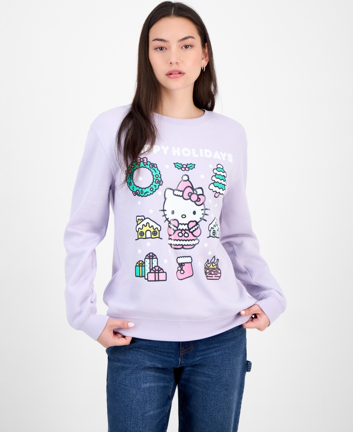 Click here for Love Tribe Juniors Hello Kitty Happy Holidays Swea... prices