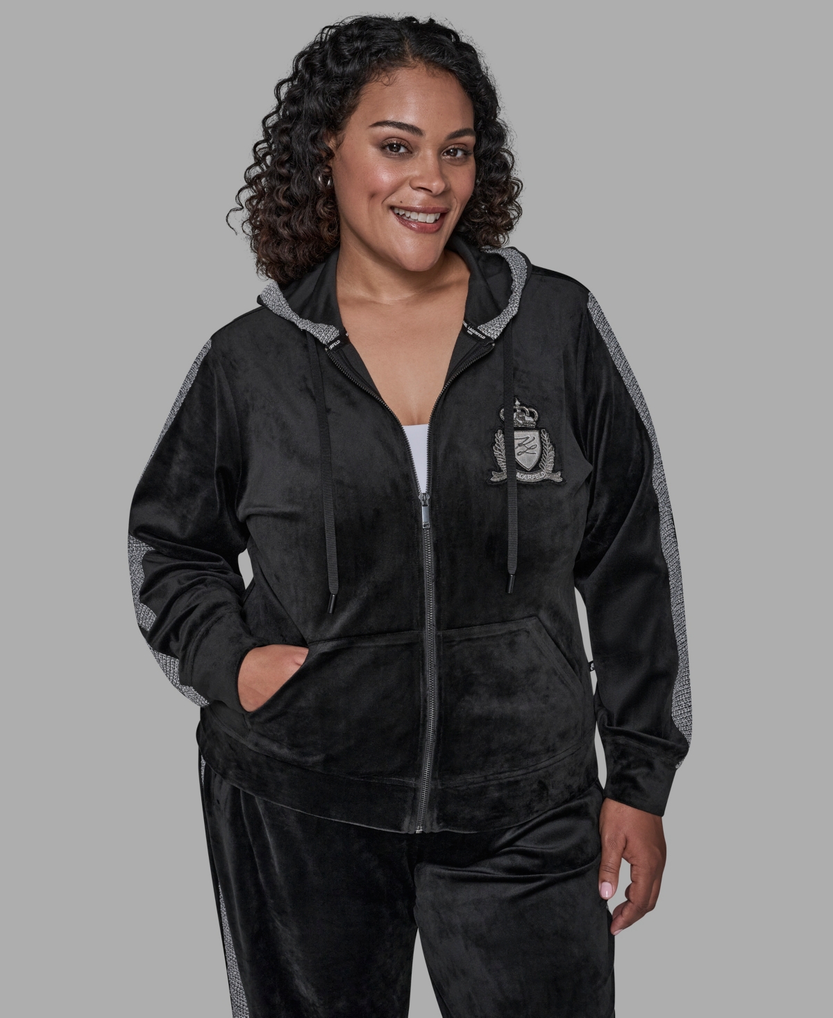 Click here for Karl Lagerfeld Paris Plus Size Double Waistband Ve... prices