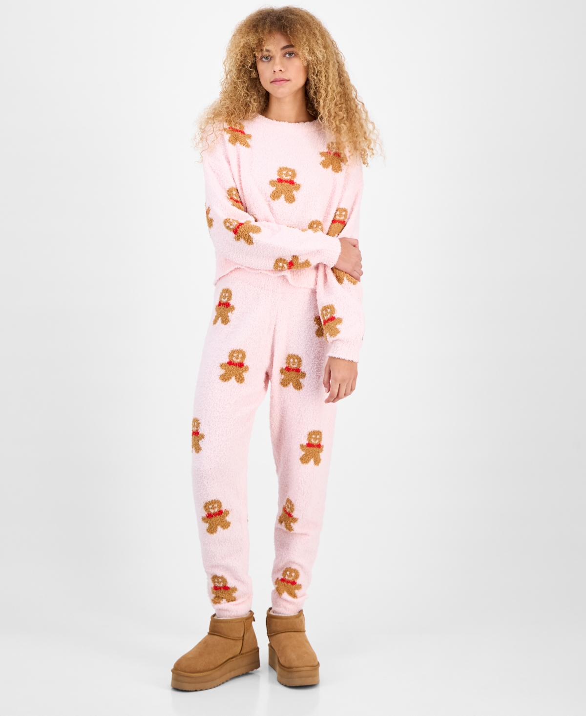 Click here for Planet Heart Juniors Teddy-Knit Jogger Pants - Pin... prices