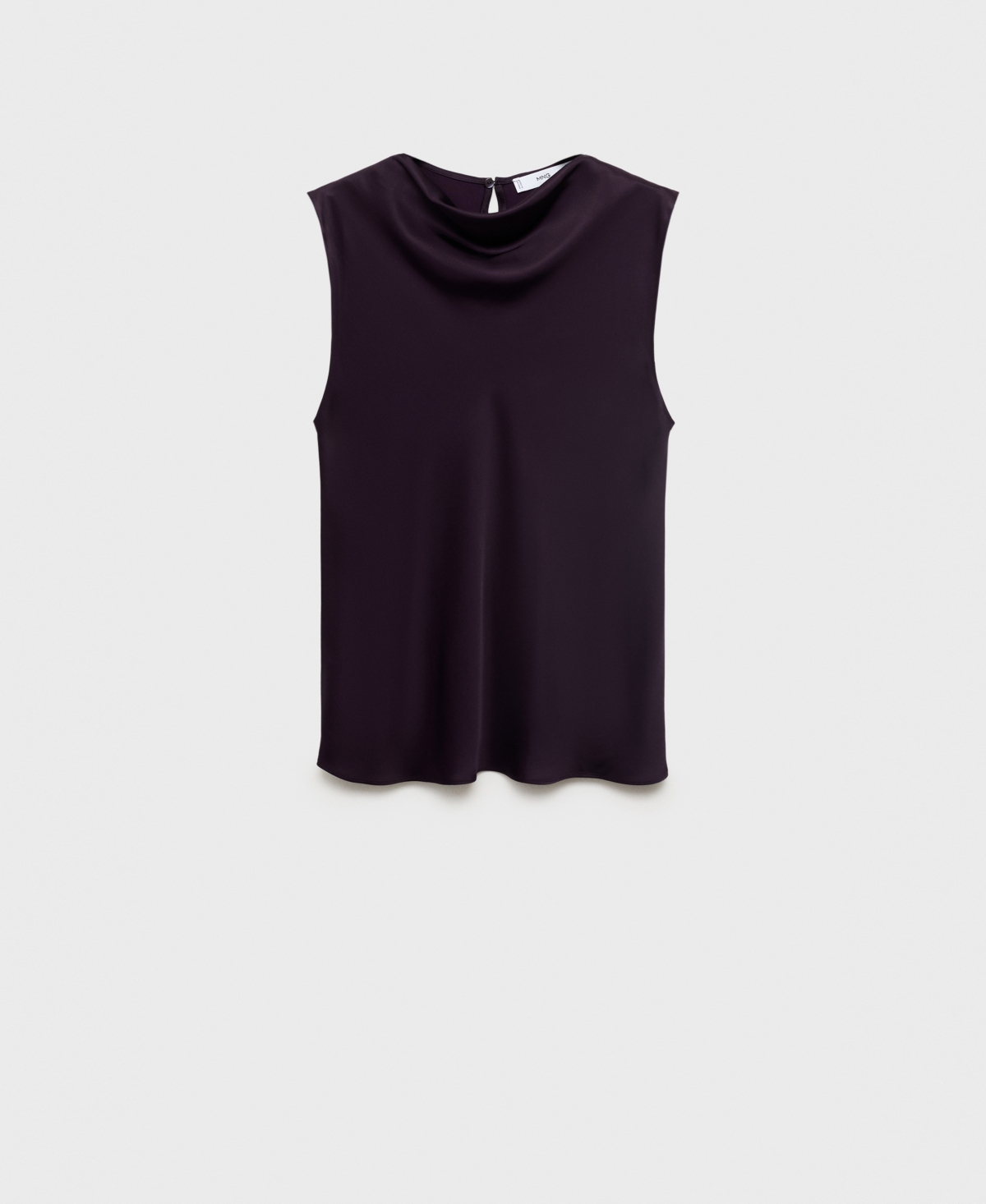 Click here for Mango Womens Draped Neck Satin Blouse - Burgundy prices