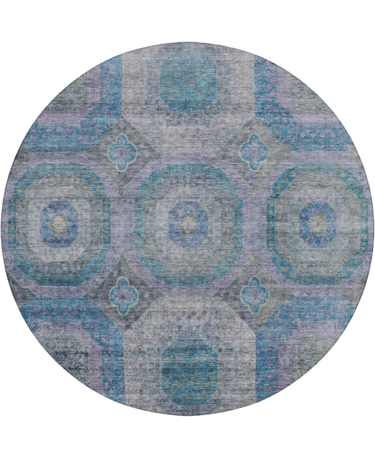 Click here for Dalyn Karaj KJ6 8x8 Round Area Rug - Blue prices