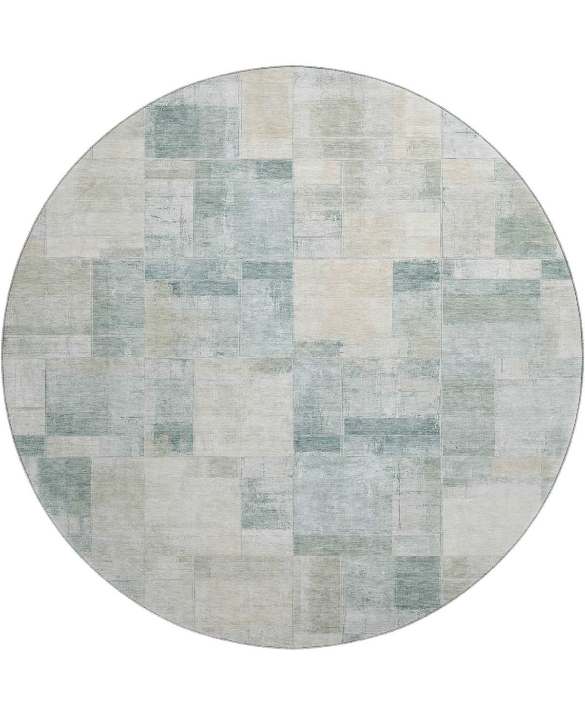Click here for Dalyn Ravenna RN4 8x8 Round Area Rug - Mint  Blue prices