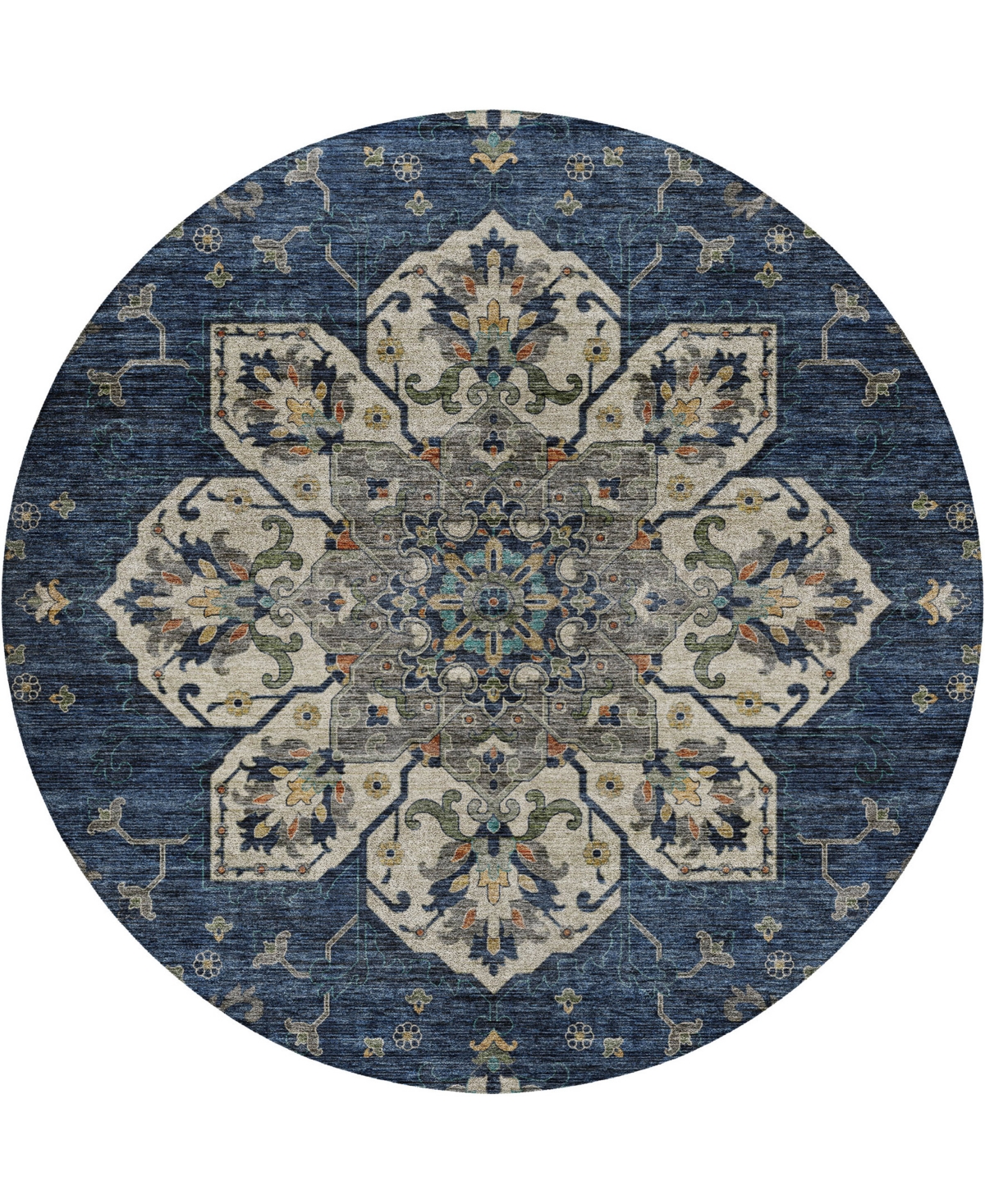Click here for Dalyn Silk Road SR6 8x8 Round Area Rug - Navy prices
