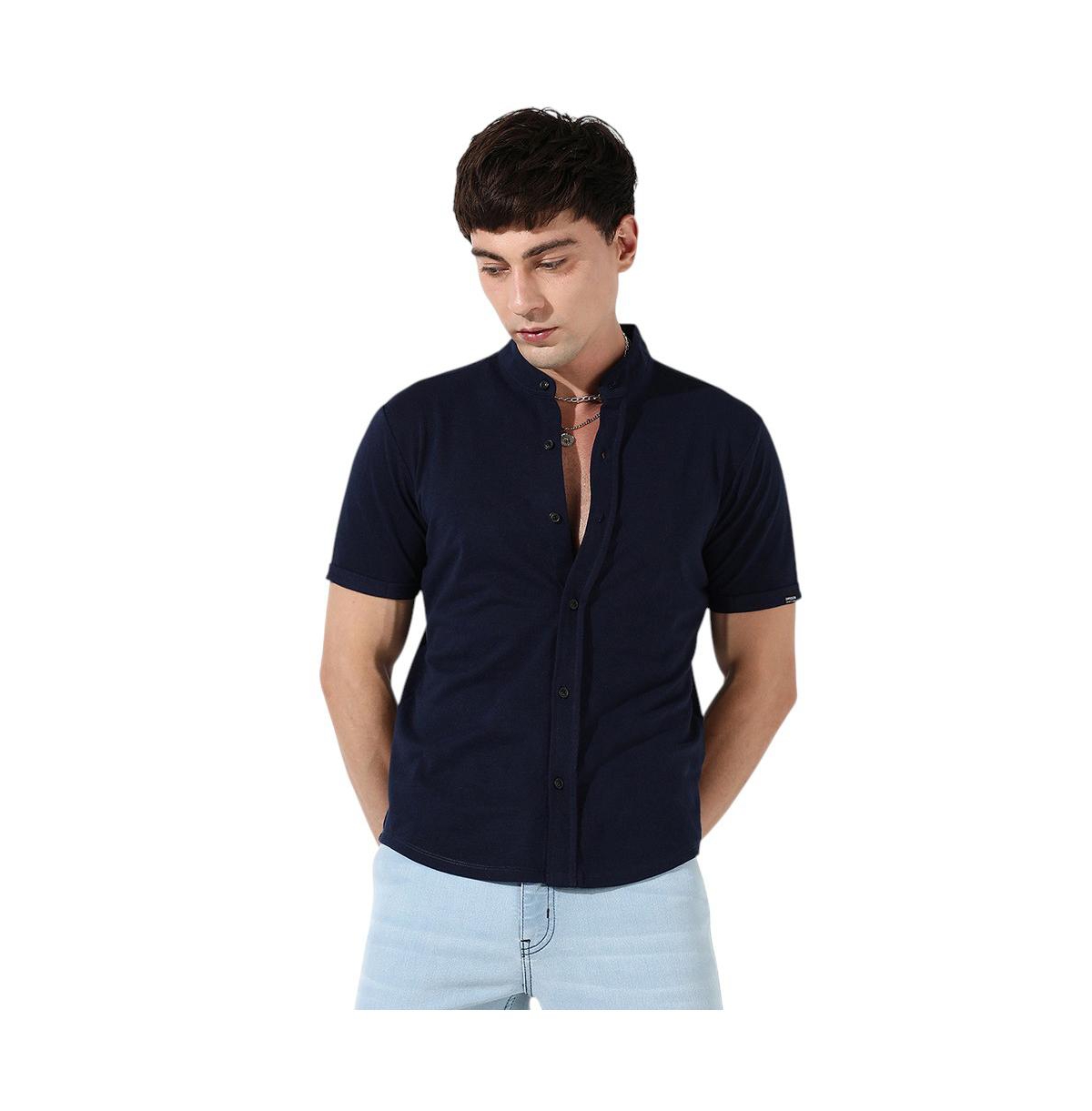 Click here for Campus Sutra Mens Black Solid Casual Shirt - Black prices