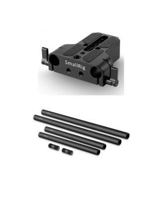 Smallrig Baseplate With Dual 15mm Rod Clamp Ith Smallrig 15mm With M12 Thread Black Aluminum Alloy Rods Combination 6 Pack