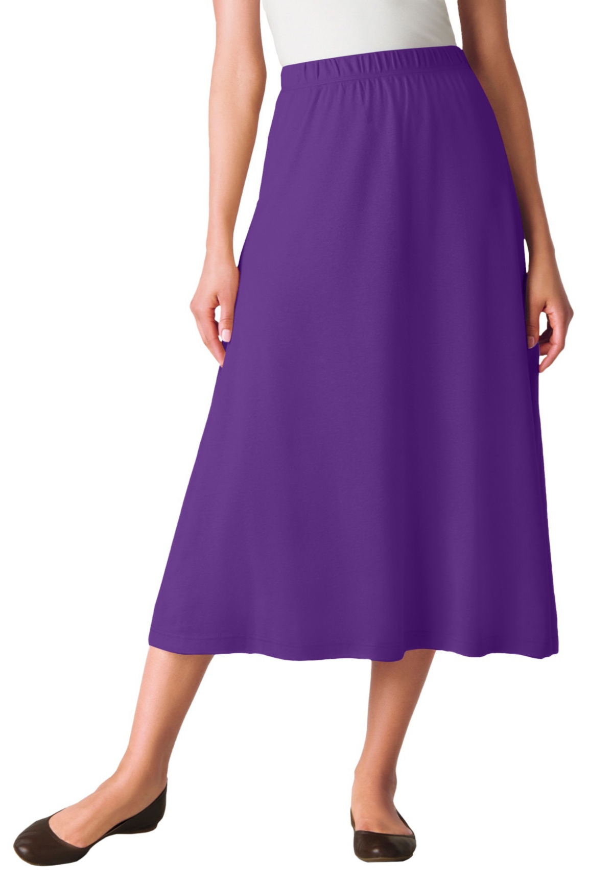 Click here for Woman Within Womens Within 7-Day Knit A-Line Skirt... prices