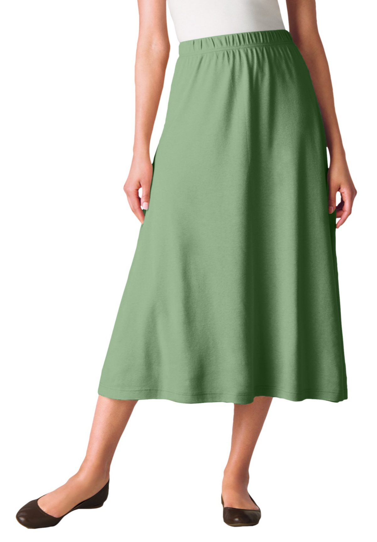 Click here for Woman Within Womens Within 7-Day Knit A-Line Skirt... prices