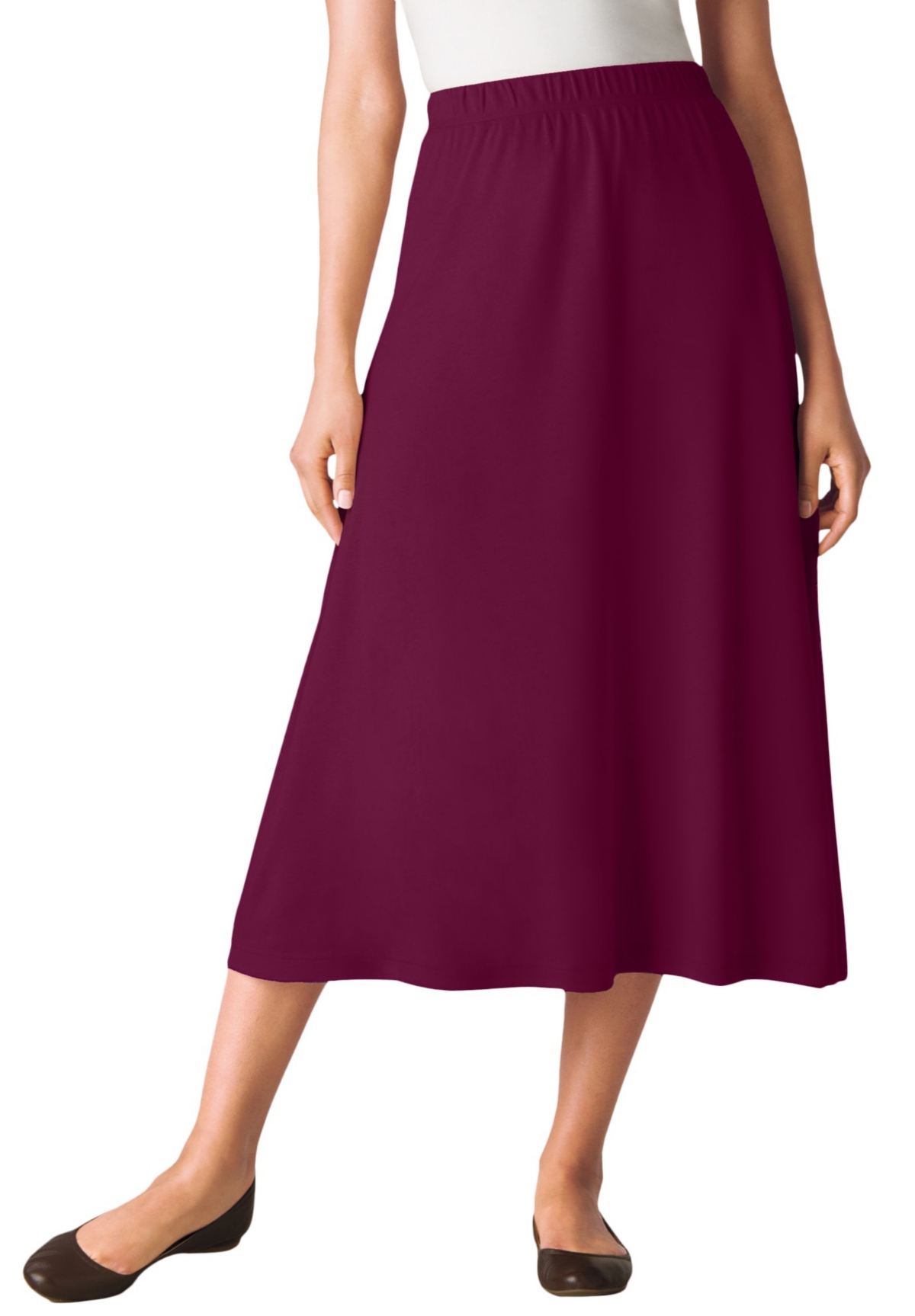 Click here for Woman Within Womens Within 7-Day Knit A-Line Skirt... prices