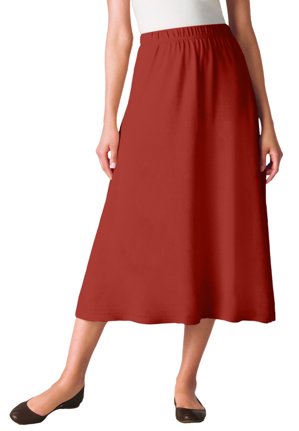 Click here for Woman Within Womens Within 7-Day Knit A-Line Skirt... prices