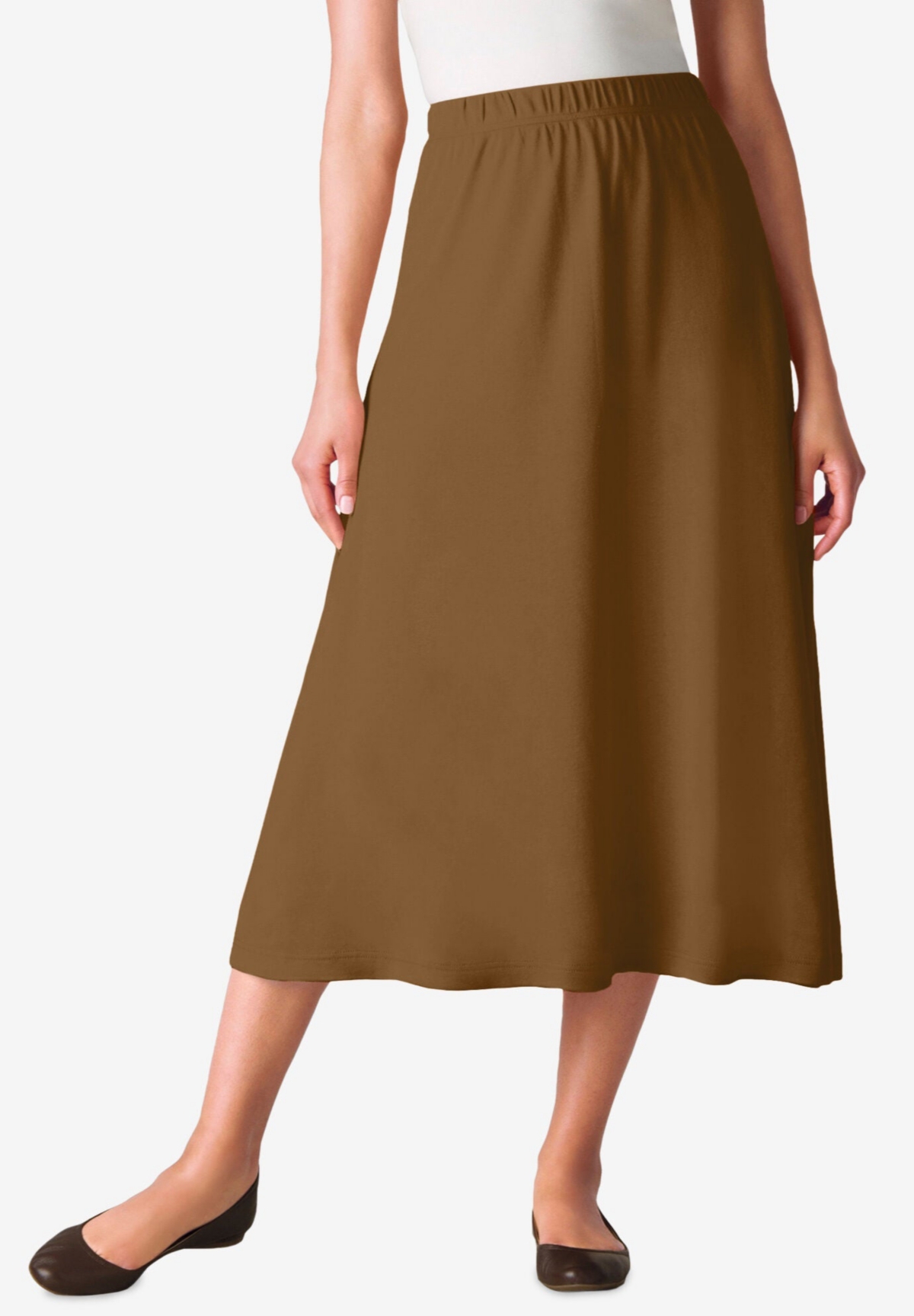 Click here for Woman Within Womens Within 7-Day Knit A-Line Skirt... prices
