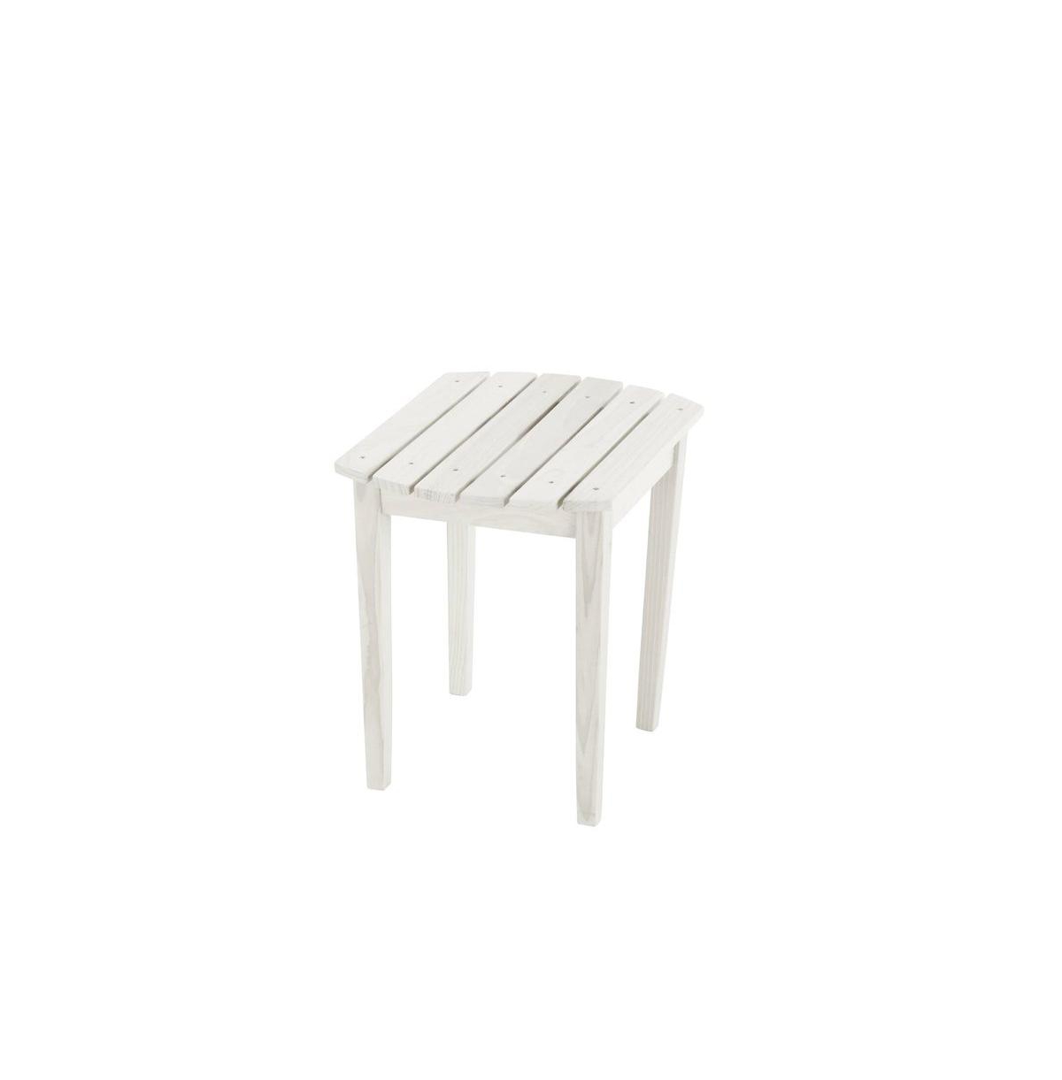 Click here for Jiallo White Solid Wood Side Table - White prices