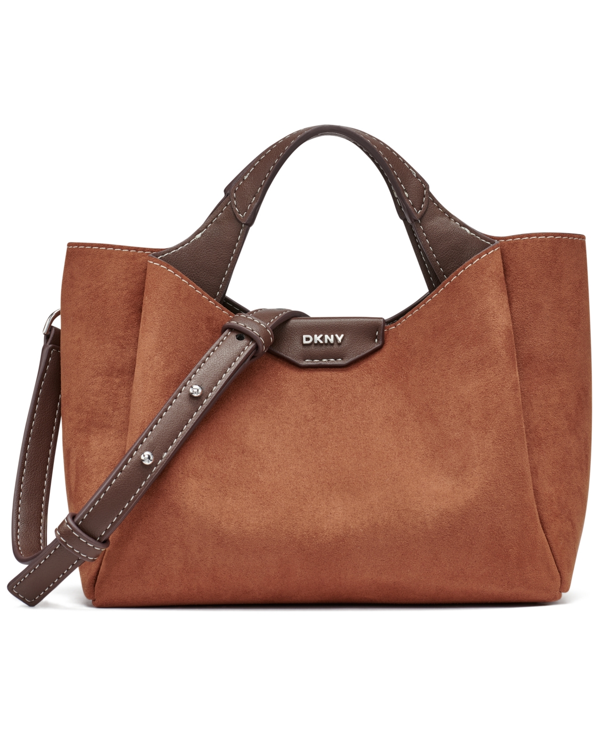 Click here for Dkny Womens Willa Small Satchel Bag - Saddle prices