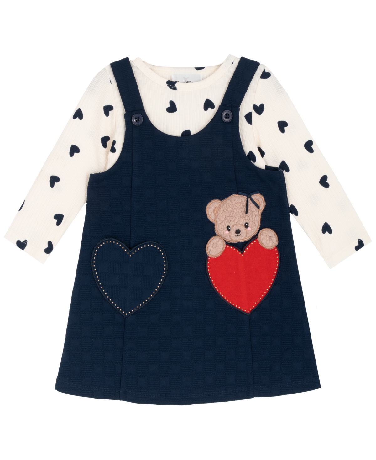 Click here for Rare Editions Little Girls Heart Pocket Jumper wit... prices