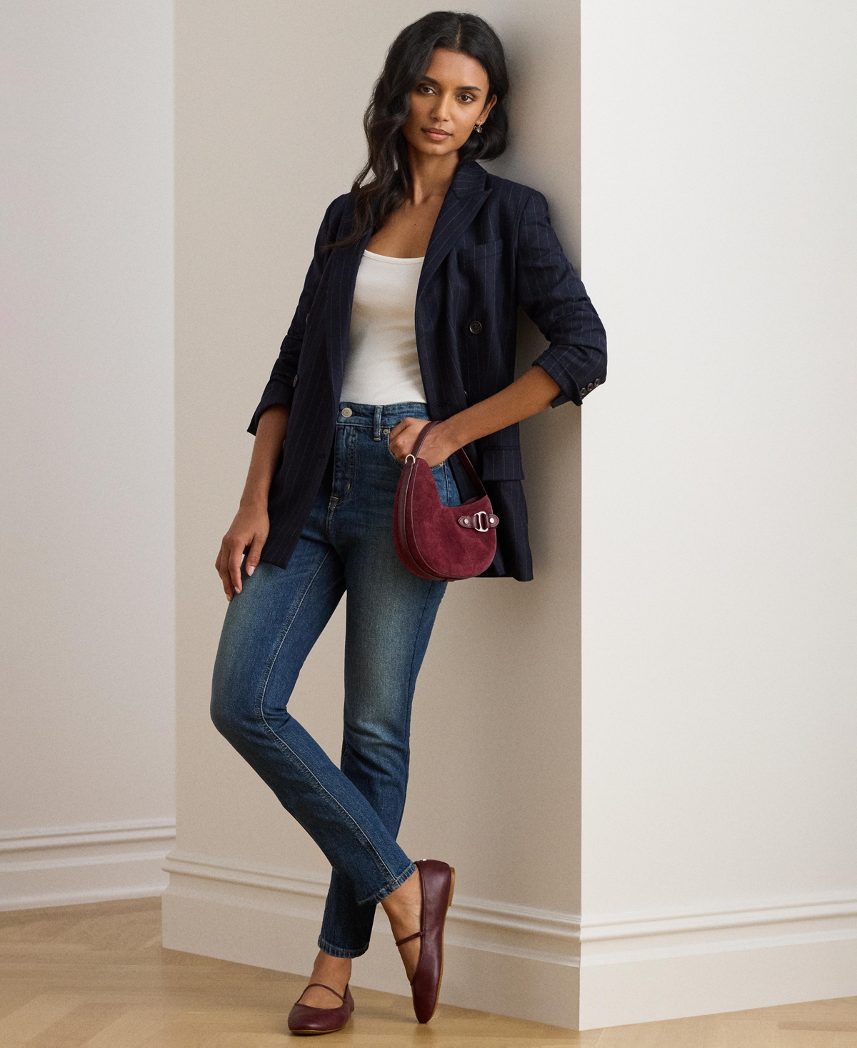 Click here for Lauren Ralph Lauren Womens High-Rise Straight Ankl... prices