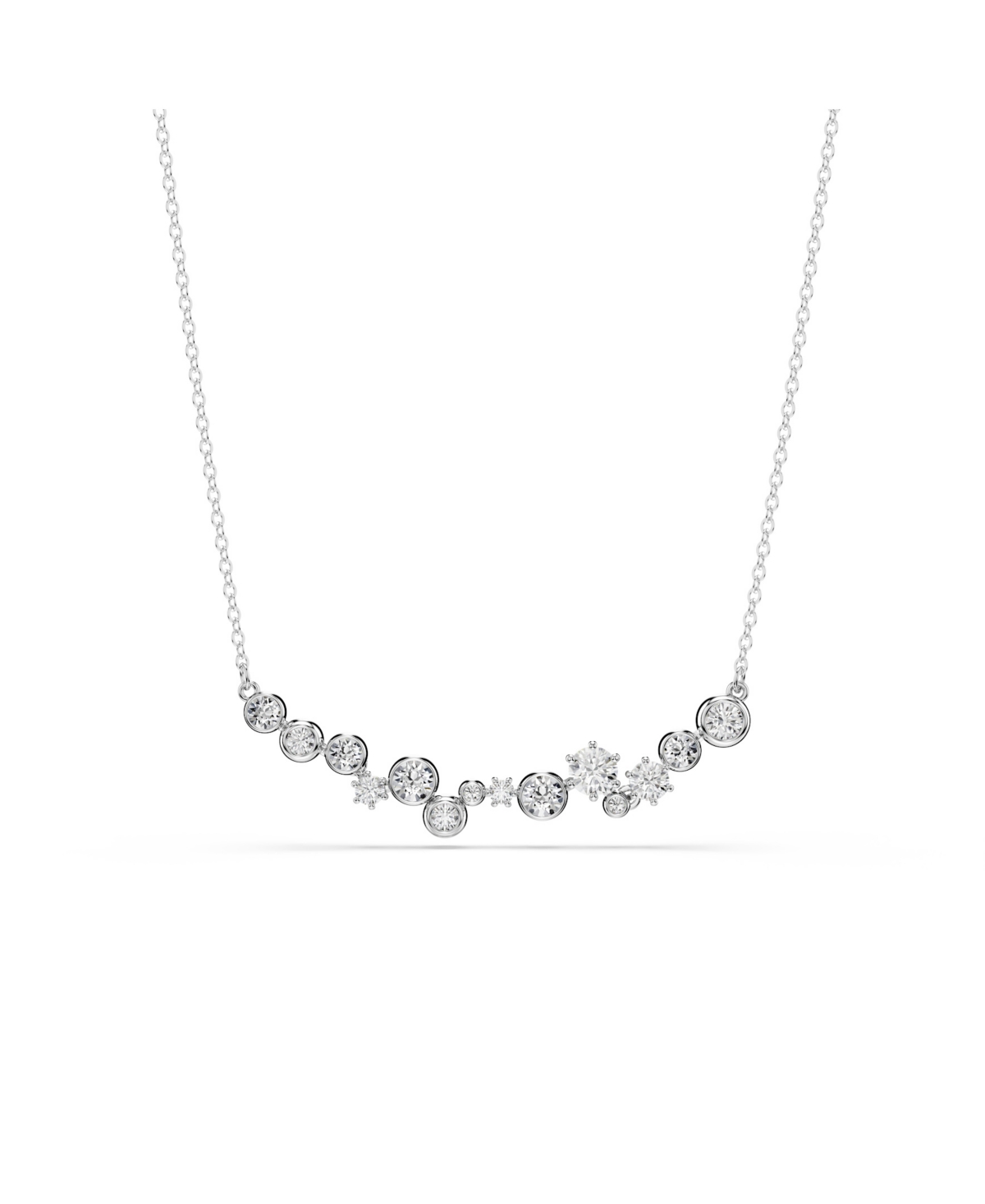 Click here for Swarovski Constella Rhodium Plated Necklace - Silv... prices