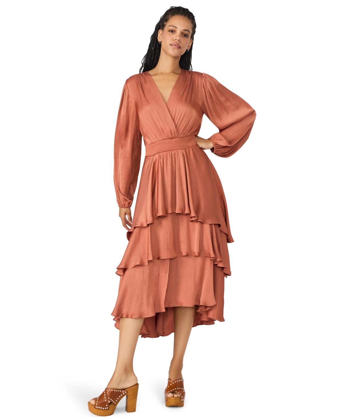 Click here for Steve Madden Womens Bei Smocked-Waist Tiered High-... prices