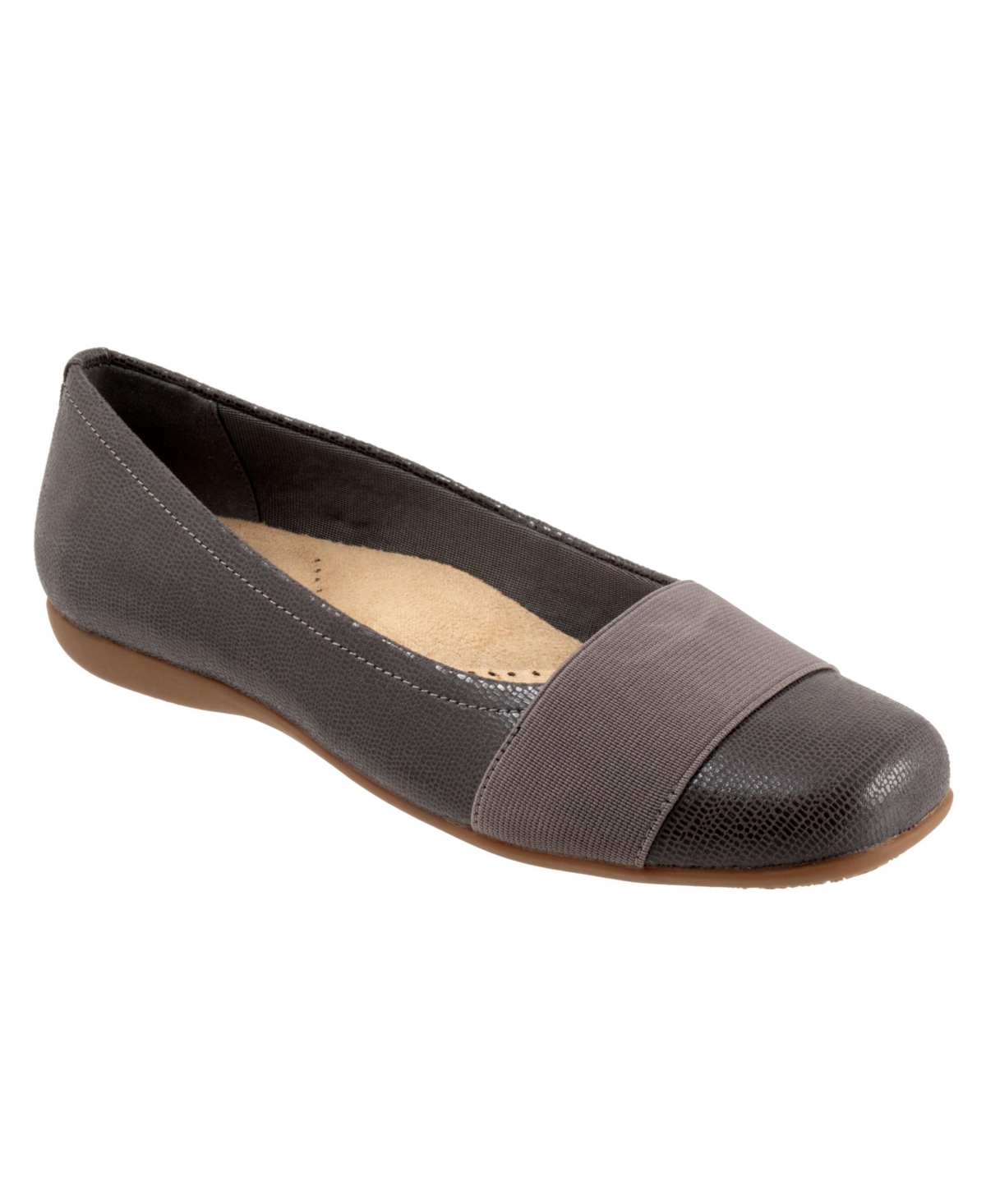 Click here for Trotters Samantha Flat - Grey lizard prices