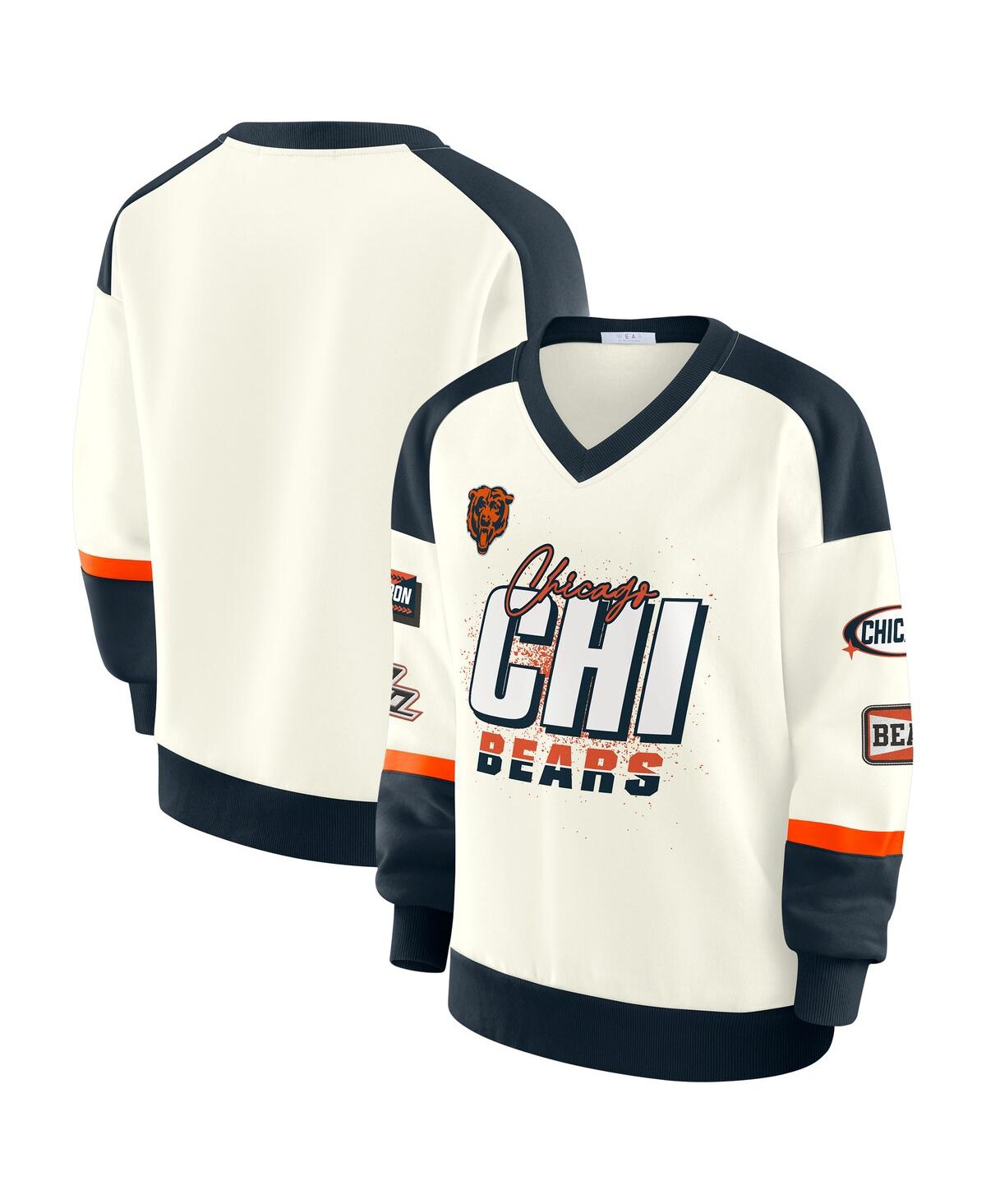 Click here for Wear by Erin Andrews Womens Cream Chicago Bears Ra... prices