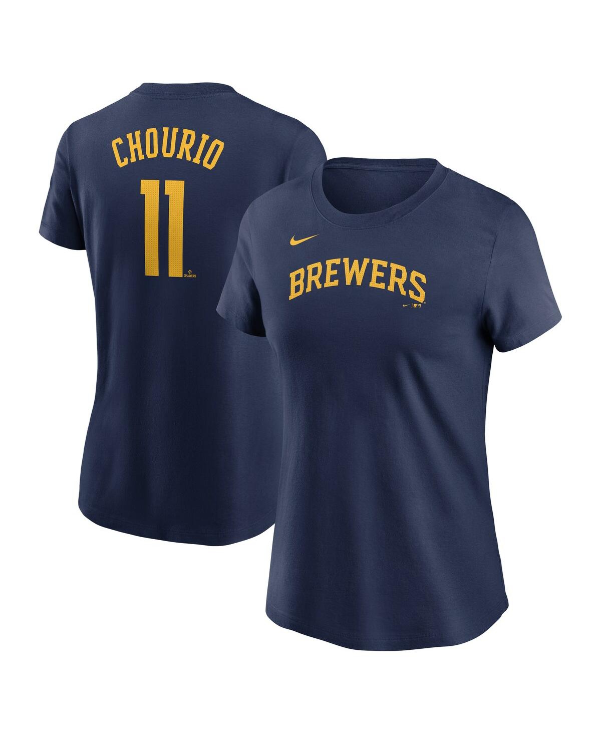 Click here for Nike Womens Jackson Chourio Navy Milwaukee Brewers... prices