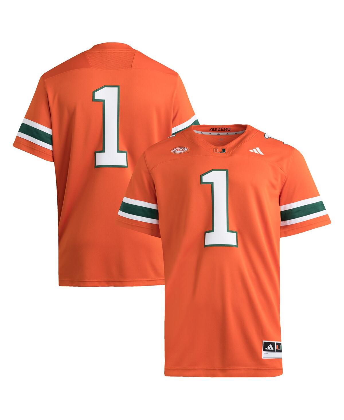 Click here for Adidas Mens 1 Orange Miami Hurricanes Premier Jers... prices