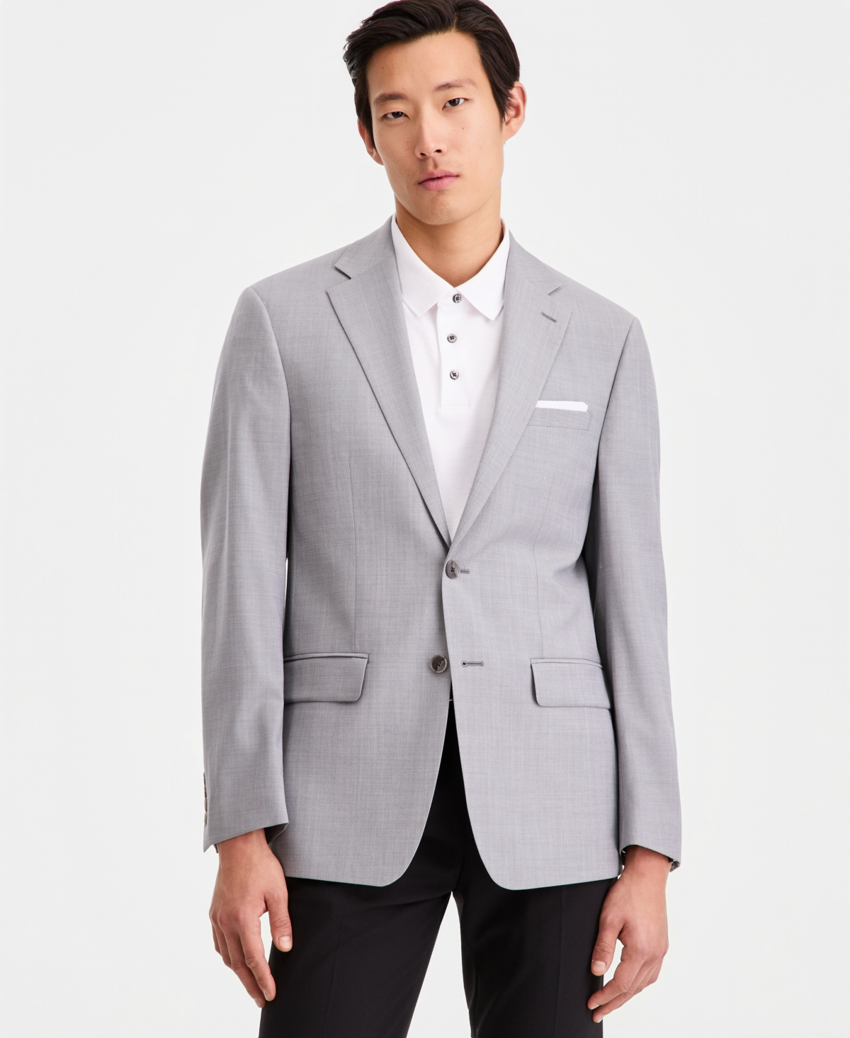 Click here for Calvin Klein Mens Slim-Fit Wool-Blend Stretch Suit... prices