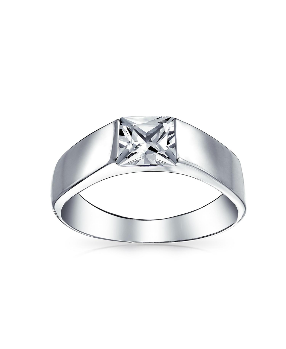Click here for Bling Jewelry Modern Simple Cz Square Cubic Zircon... prices