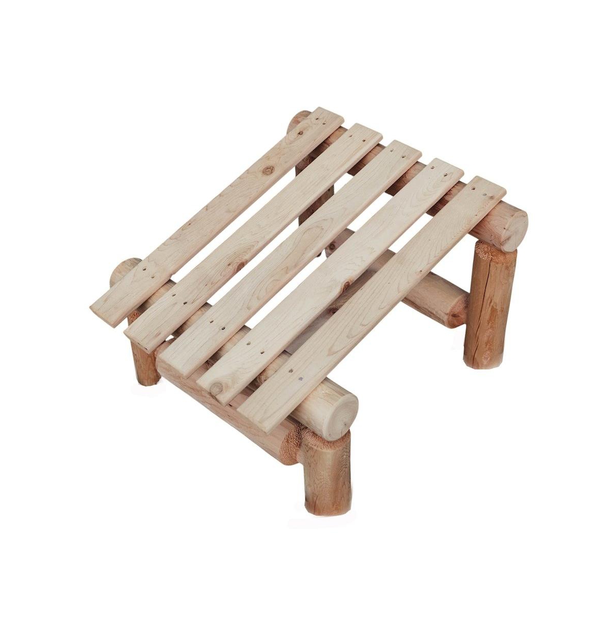 Click here for Contoured Comfort Cedar Log Slanted Ottoman - Beig... prices