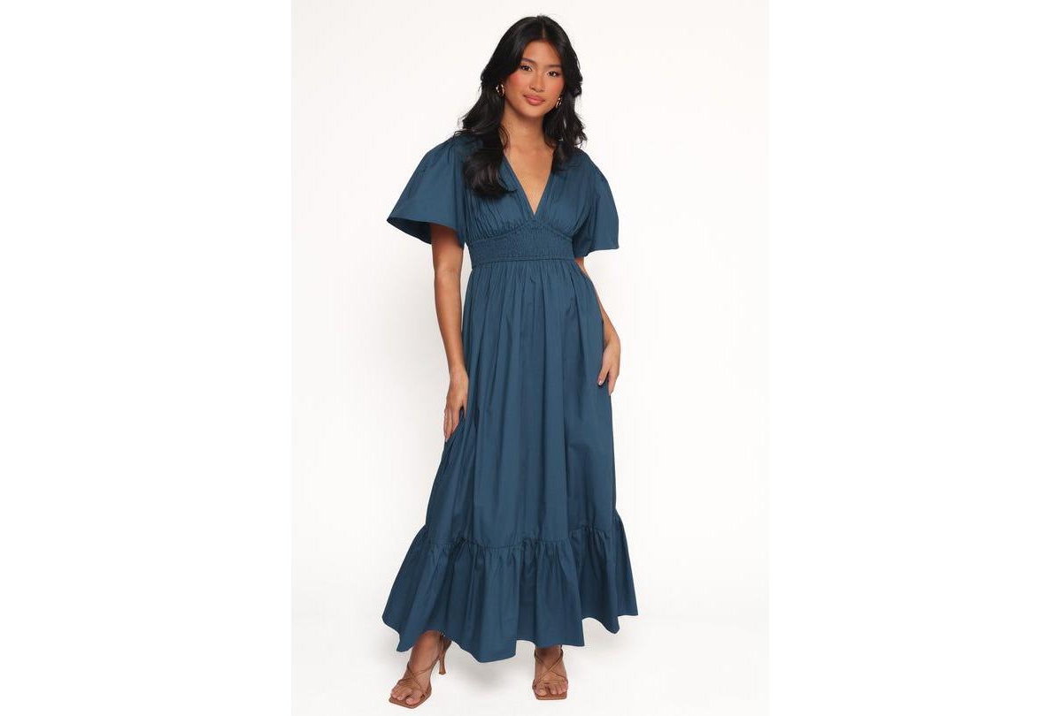 Click here for Petal and Pup Womens Tessa Maxi Dress - Blue prices