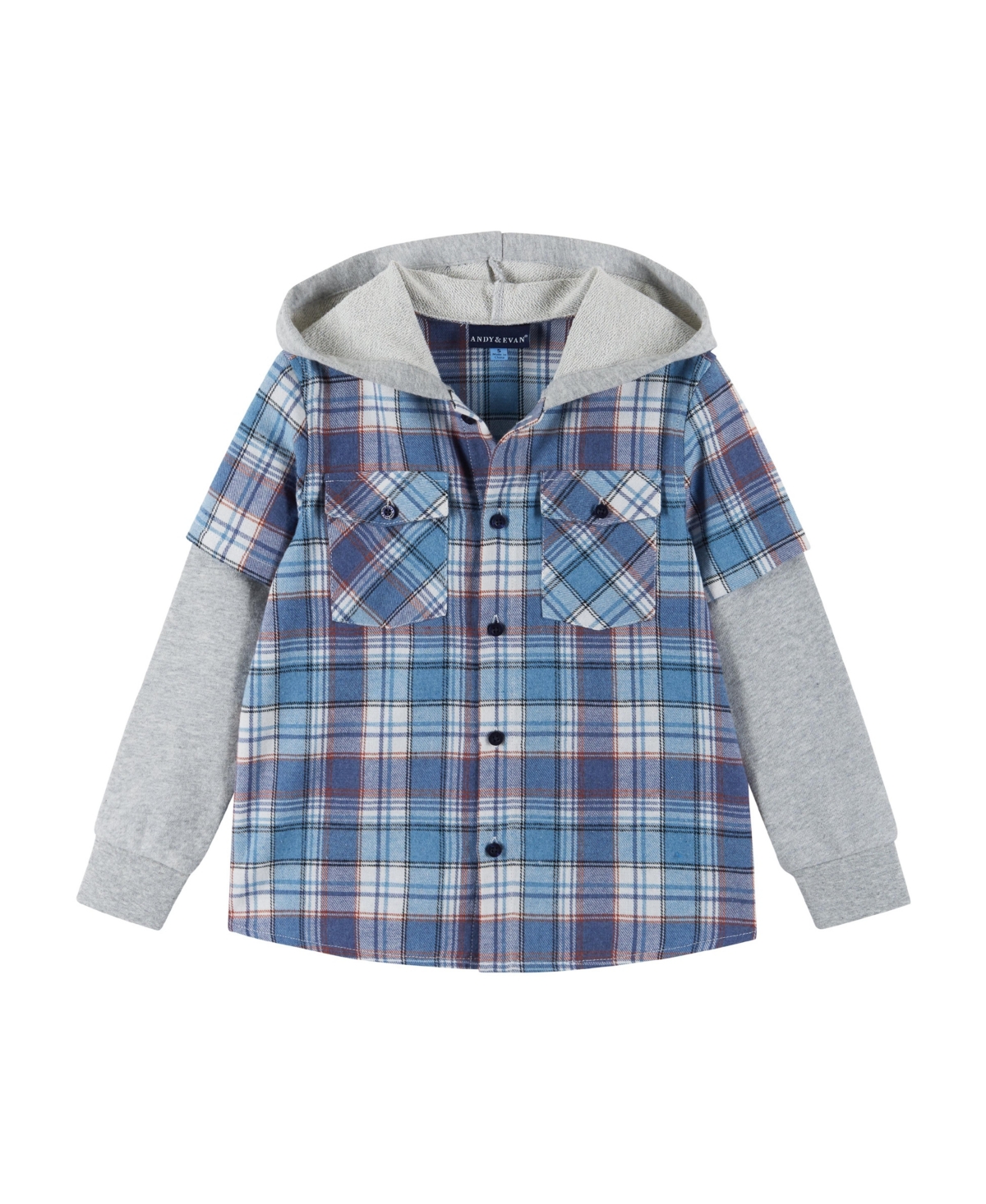 Click here for Andy & Evan Toddler/Child Boys Blue Plaid/Heather... prices