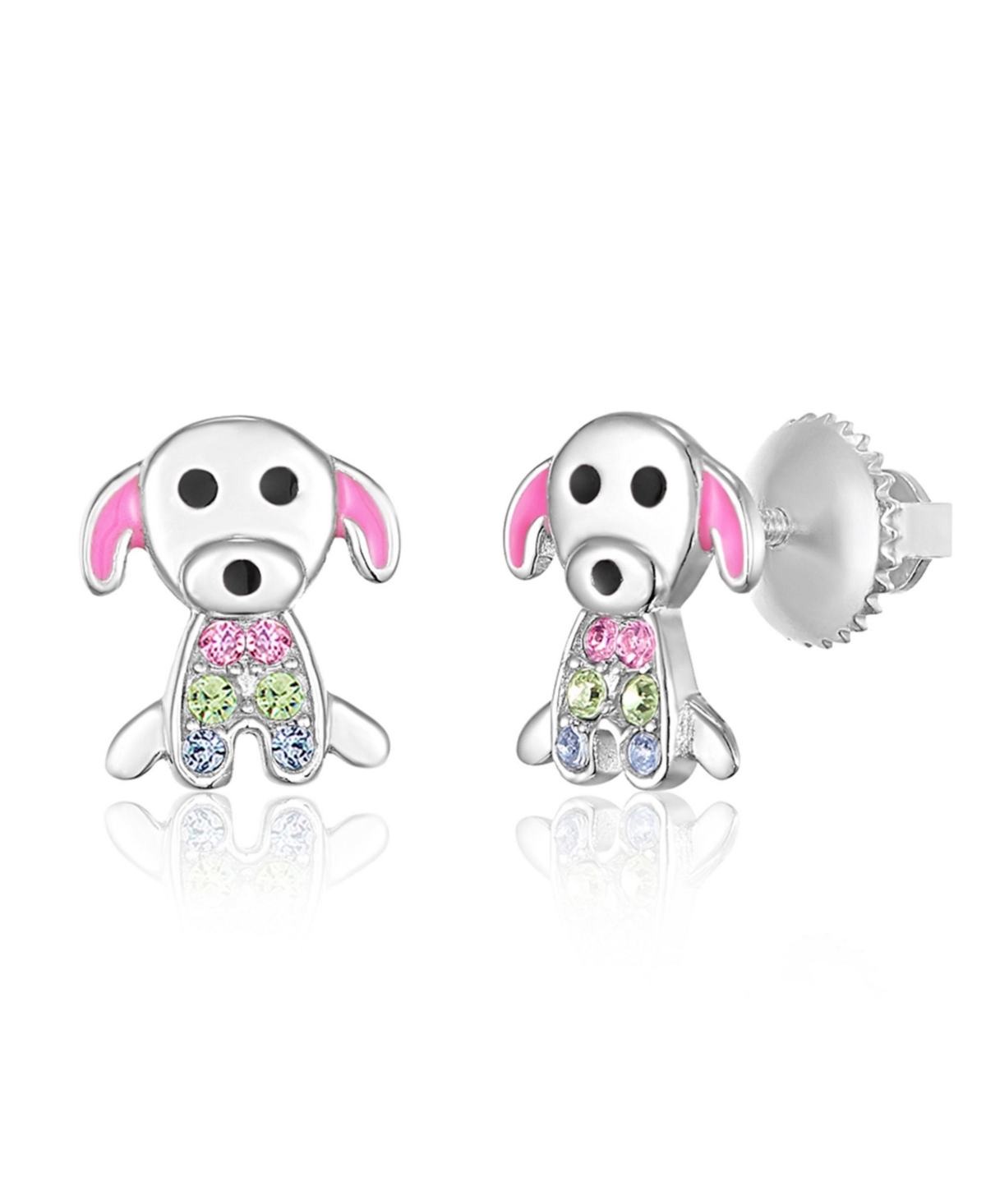 Click here for Chanteur/Girl/Dog Multi-color Crystal White Gold P... prices