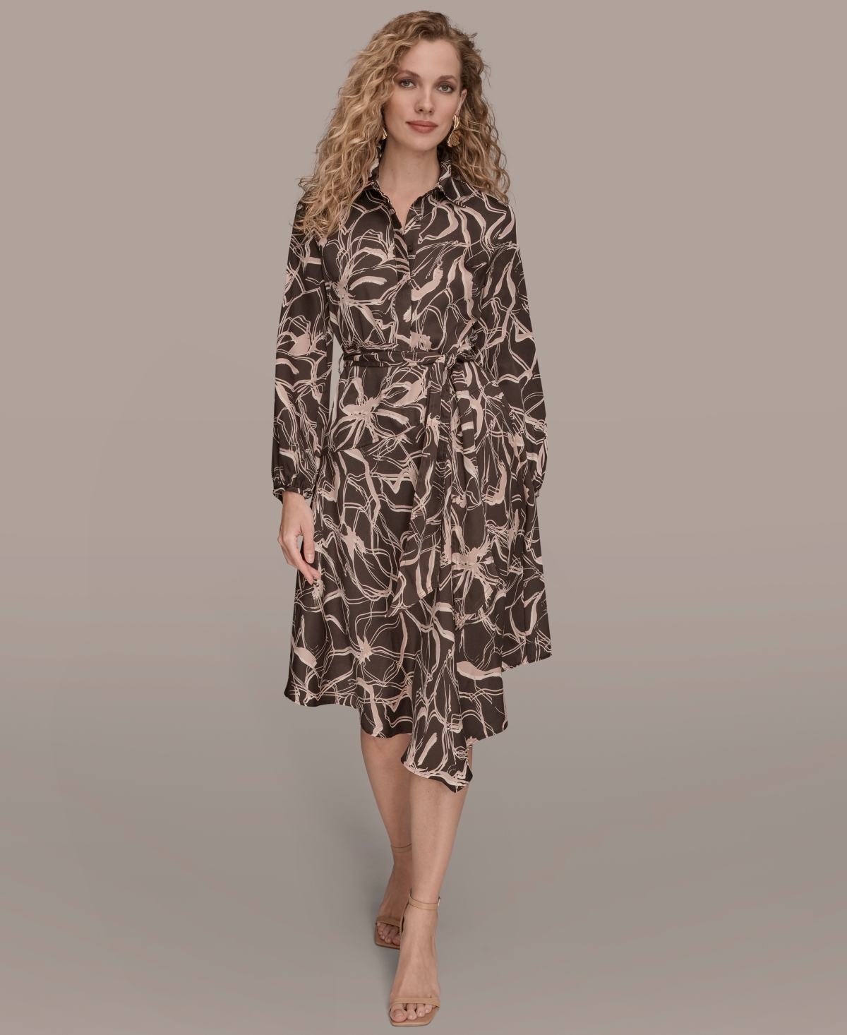 Click here for Donna Karan New York Womens V-Neck Printed Dress -... prices