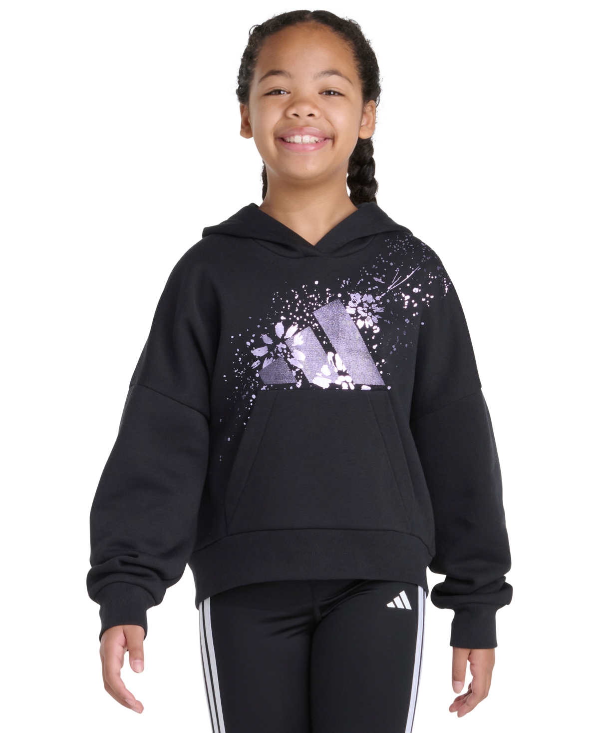 Click here for Adidas Big Girls S-xl Long Sleeve Graphic Fleece P... prices