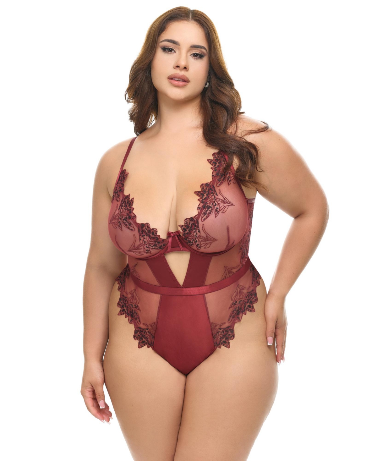 Click here for Oh La La Cheri Plus Size Nina Sheer Teddy - Fluid... prices