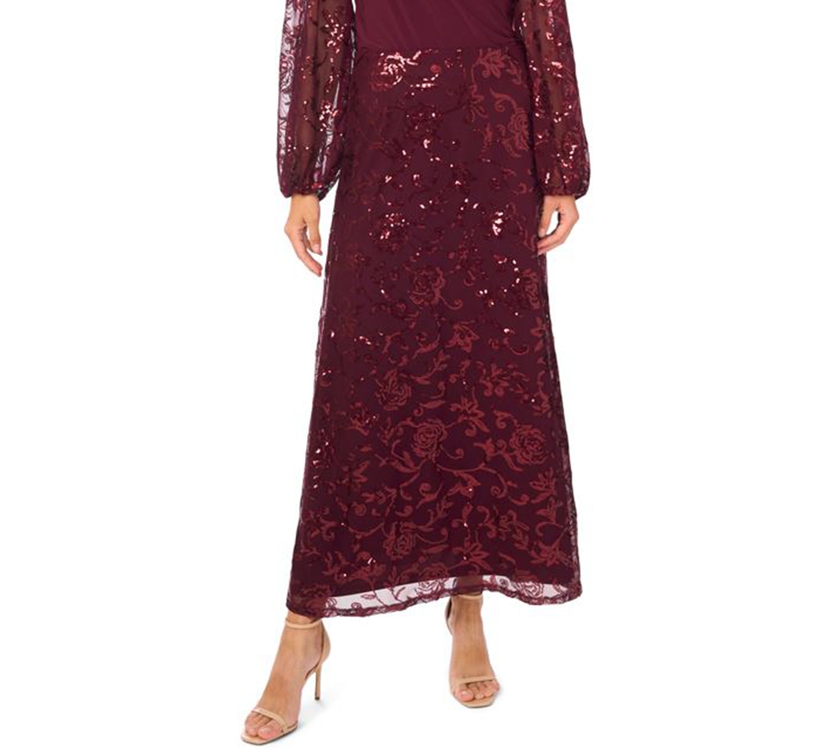 Click here for Msk Womens Basic Elastic Waist Maxi Skirt - Wine T... prices