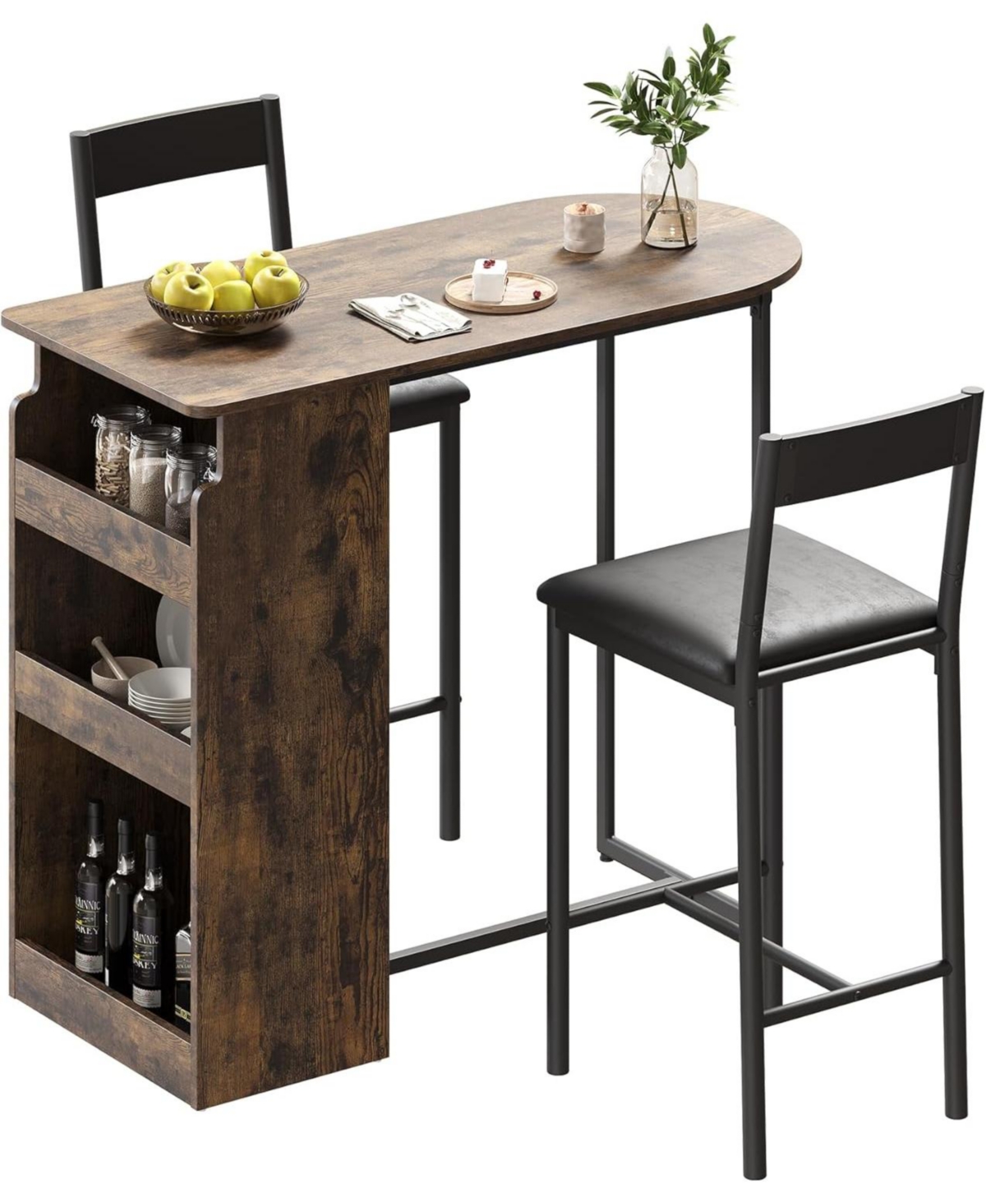 Click here for gaomon Bar Table and Chairs Set for 2  Pub Table a... prices