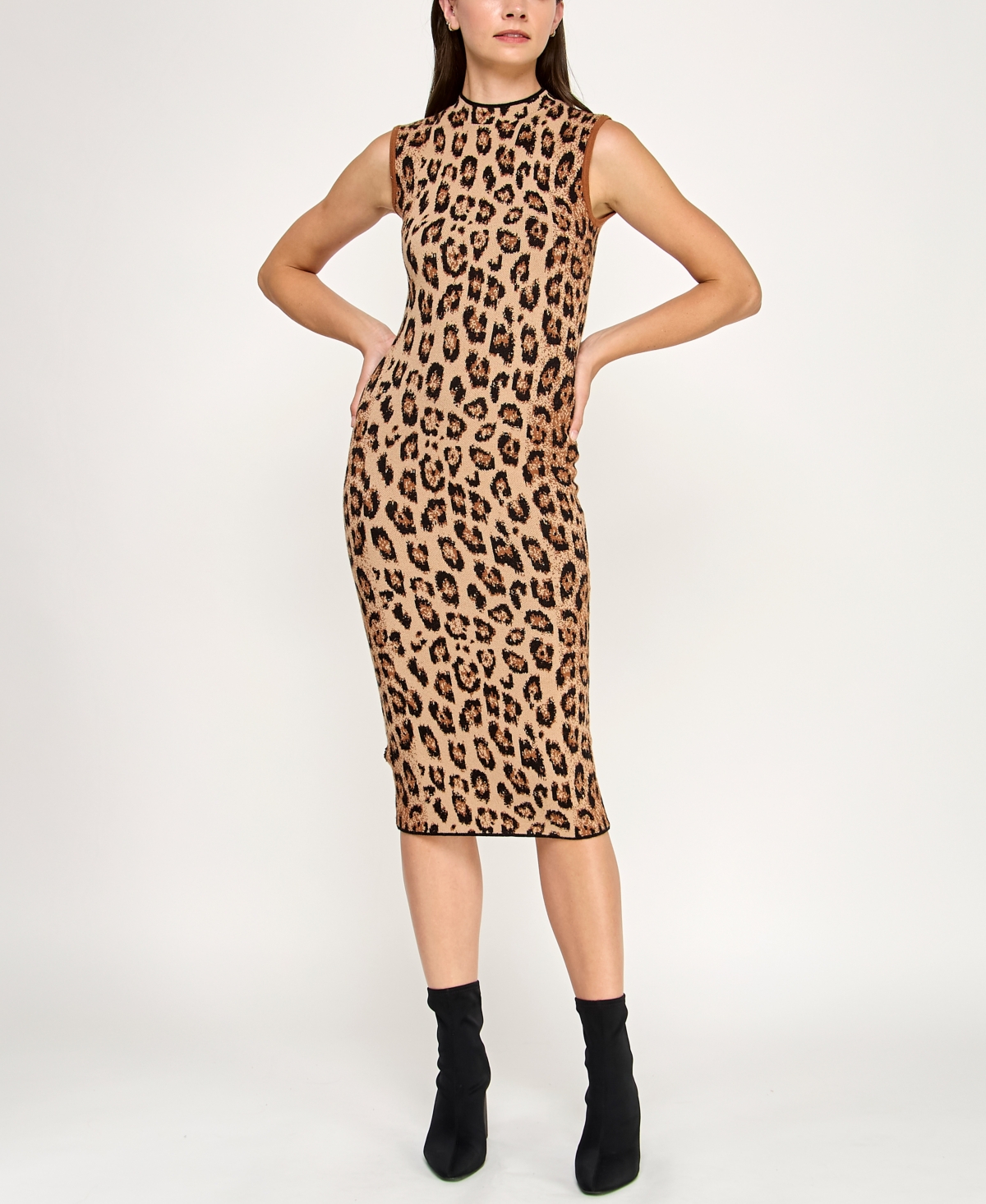 Click here for Invitee Juniors Sleeveless Mock Neck Midi Sweater... prices