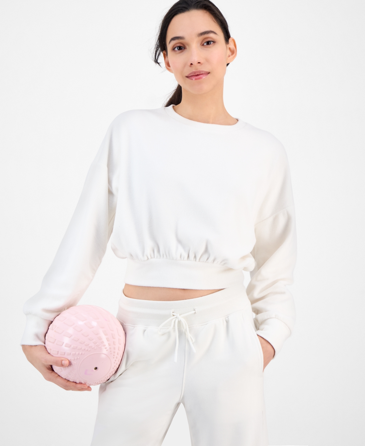 Click here for Id Ideology Womens Butter Fleece Cropped Sweatshir... prices