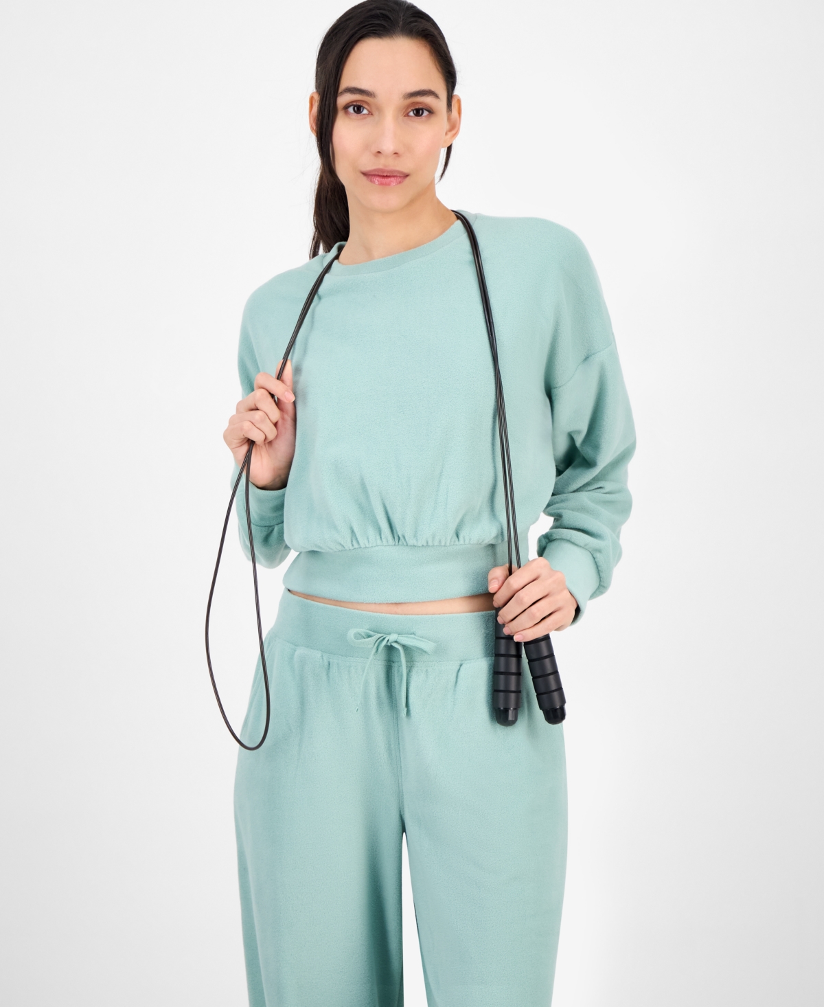 Click here for Id Ideology Womens Butter Fleece Cropped Sweatshir... prices