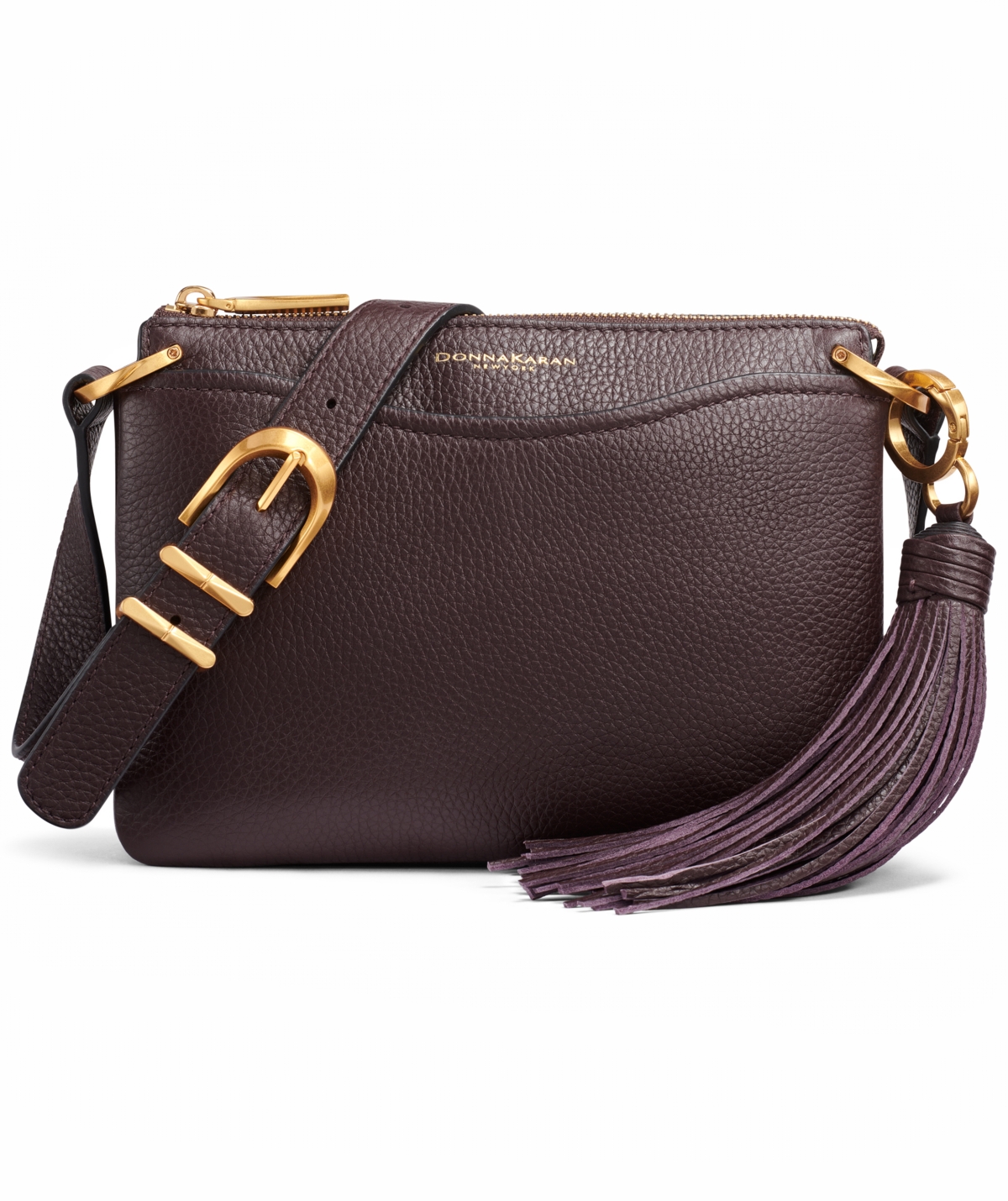 Click here for Donna Karan New York Glenwood Zippered Leather Cro... prices