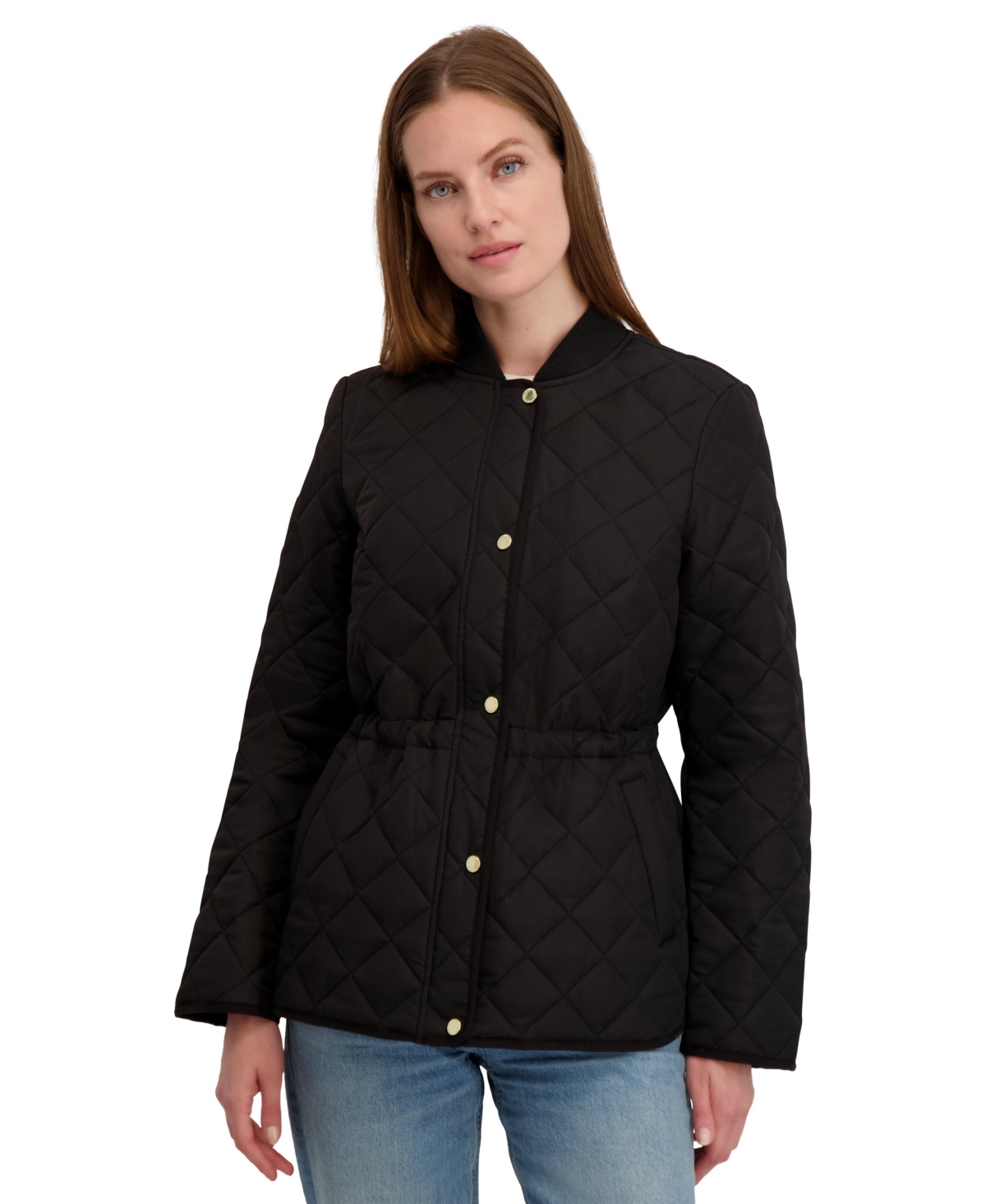 Click here for Laundry By Shelli Segal Womens Quilted Coat - Blac... prices