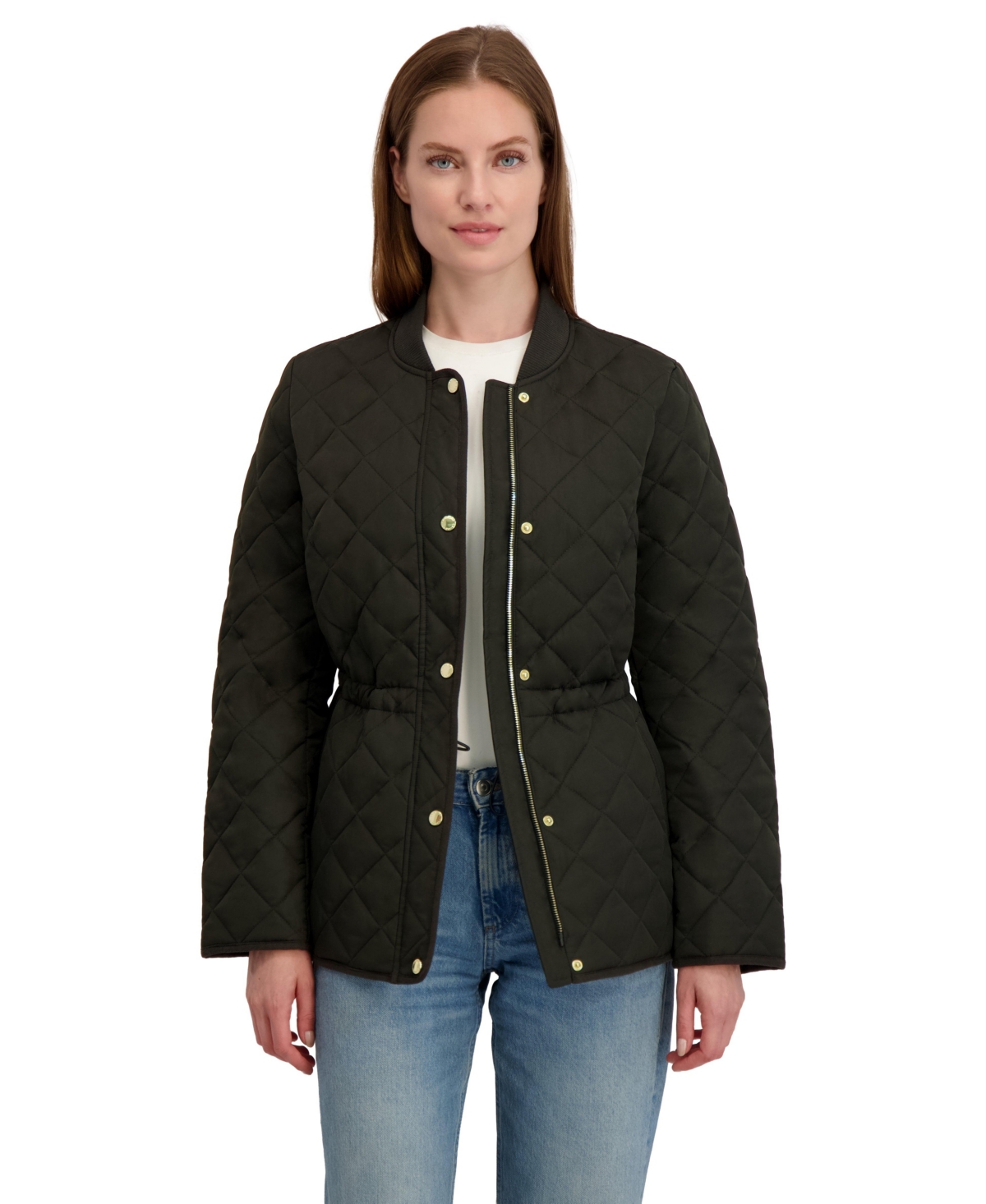 Click here for Laundry By Shelli Segal Womens Quilted Coat - Moss... prices