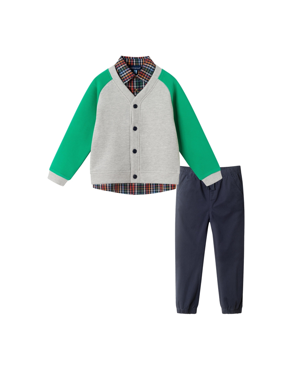 Click here for Andy & Evan Toddler/Child Boys Grey Cardigan & Twi... prices