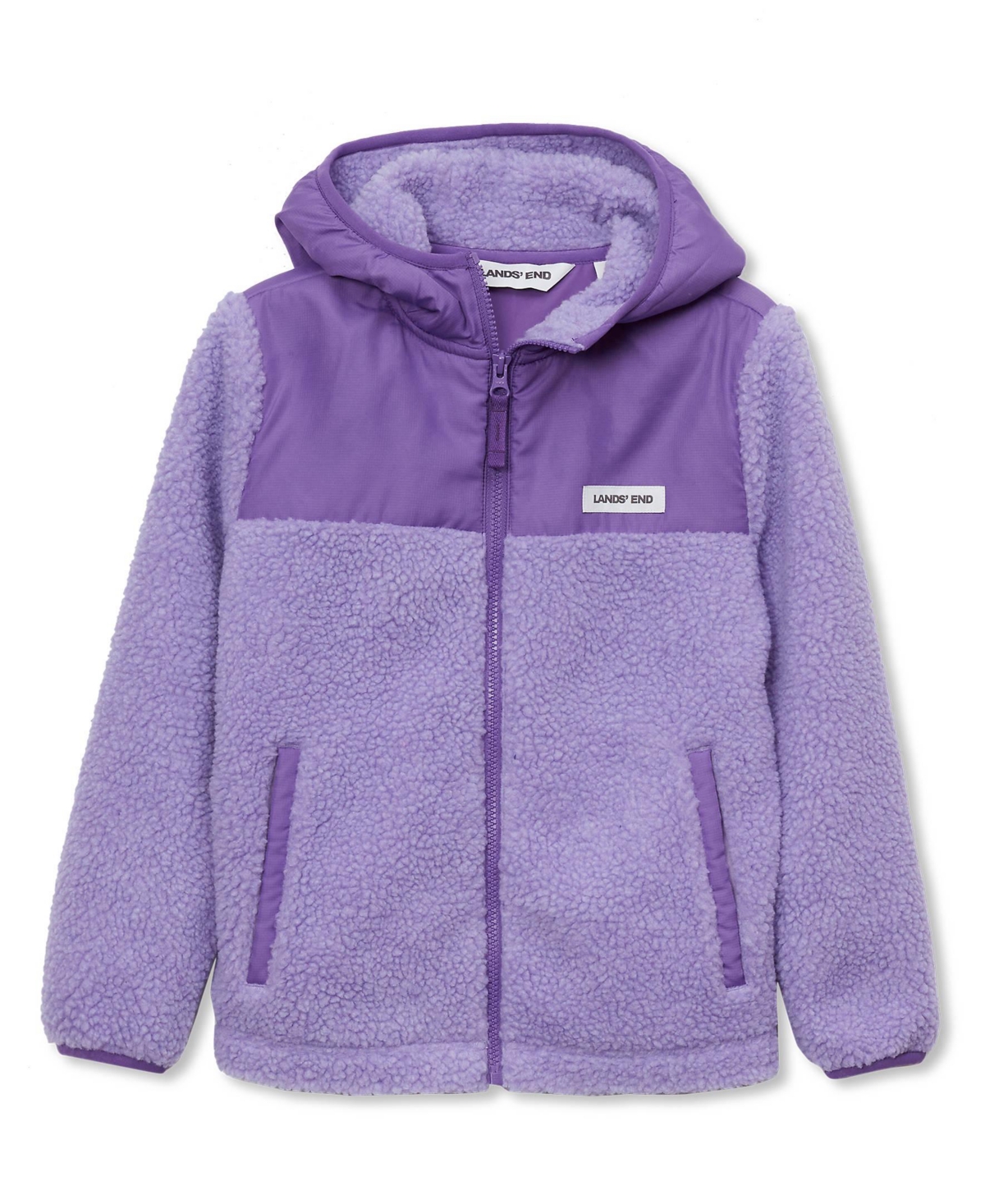Click here for Lands End Kids High Pile Fleece Hooded Jacket - Ve... prices