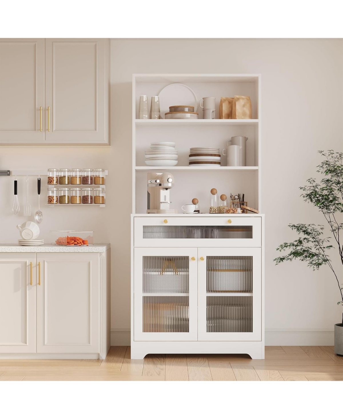 Click here for gaomon Kitchen Pantry Cabinet  62 Inch Freestandin... prices